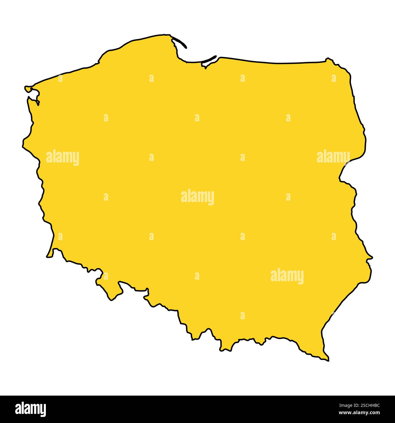 Poland map symbol shape, travel web flat concept icon vector ...
