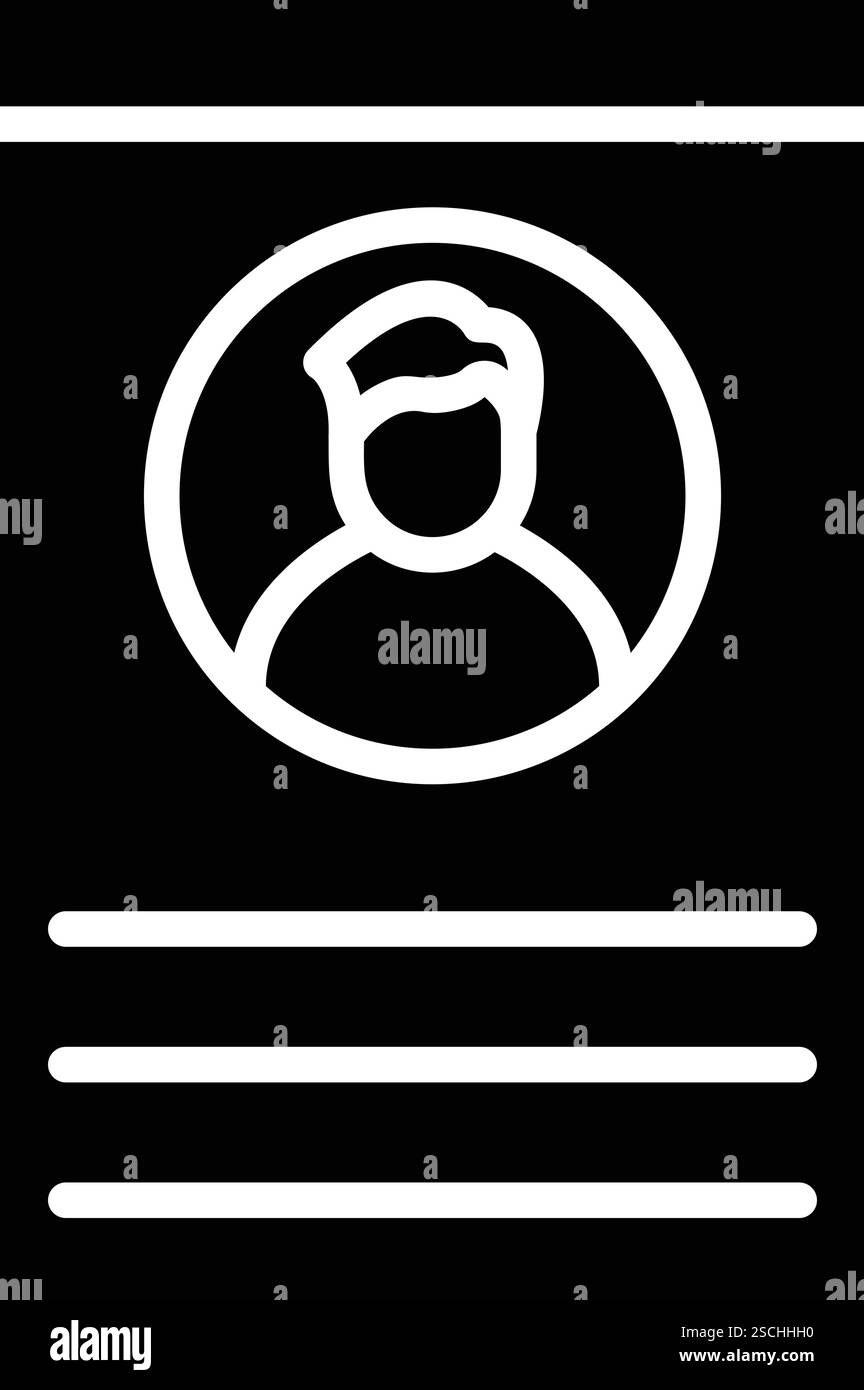 Icon profile design flat Cut Out Stock Images & Pictures - Alamy