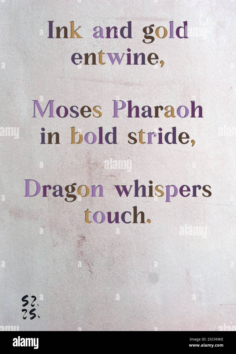 Ink and gold entwine, Moses Pharaoh in bold stride, Dragon whispers ...