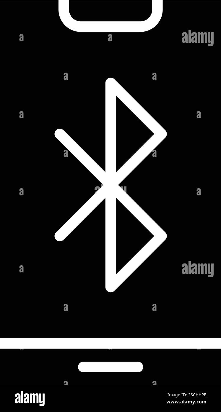 Bluetooth icon logo Black and White Stock Photos & Images - Alamy