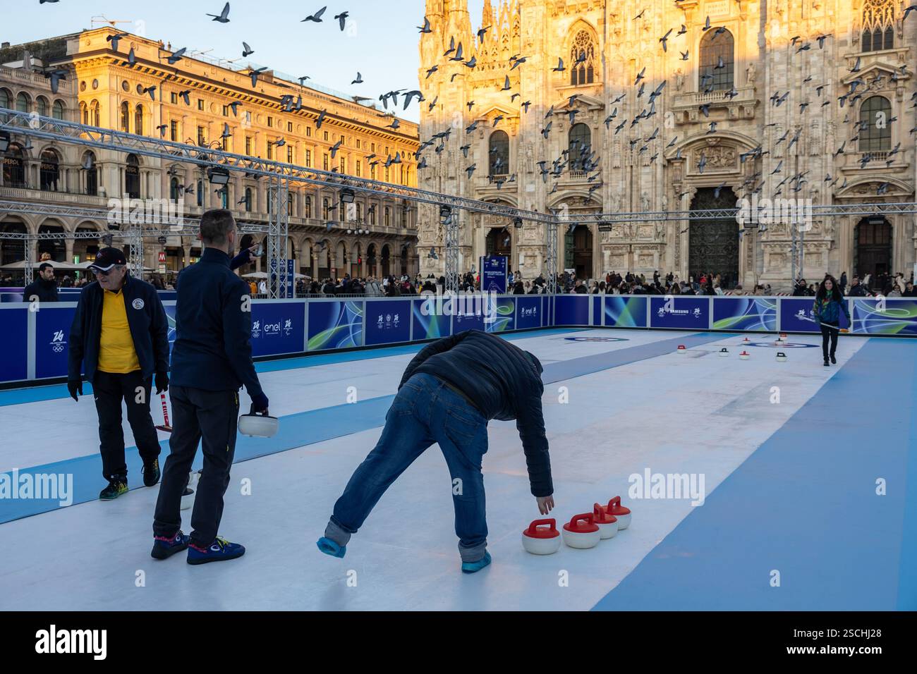 Curling demonstration pitch in front of Duomo - Milano Cortina 2026 ...