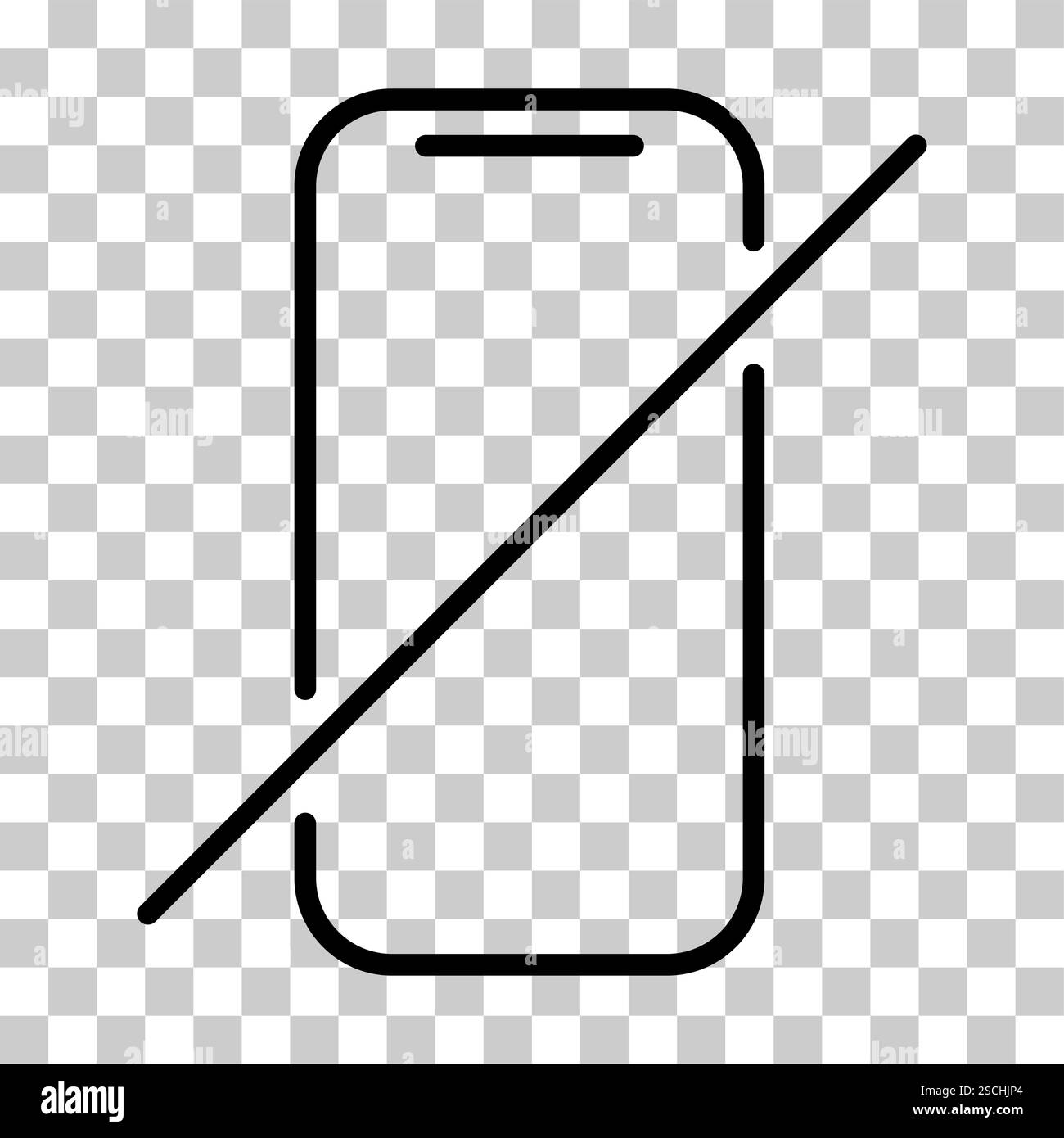 Mobile forbidden icon, no use phone sign, ban smartphone label vector ...