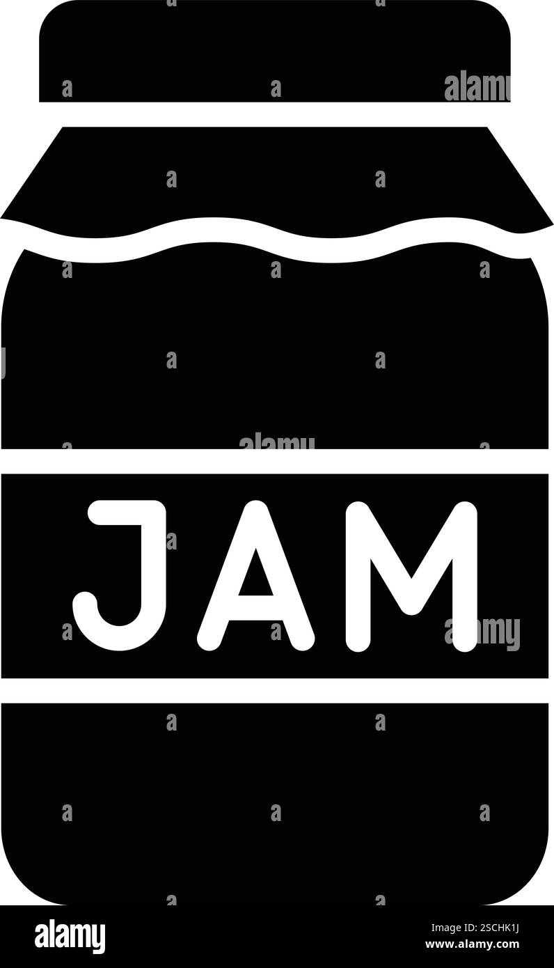 Jam icon vector logo Black and White Stock Photos & Images - Alamy