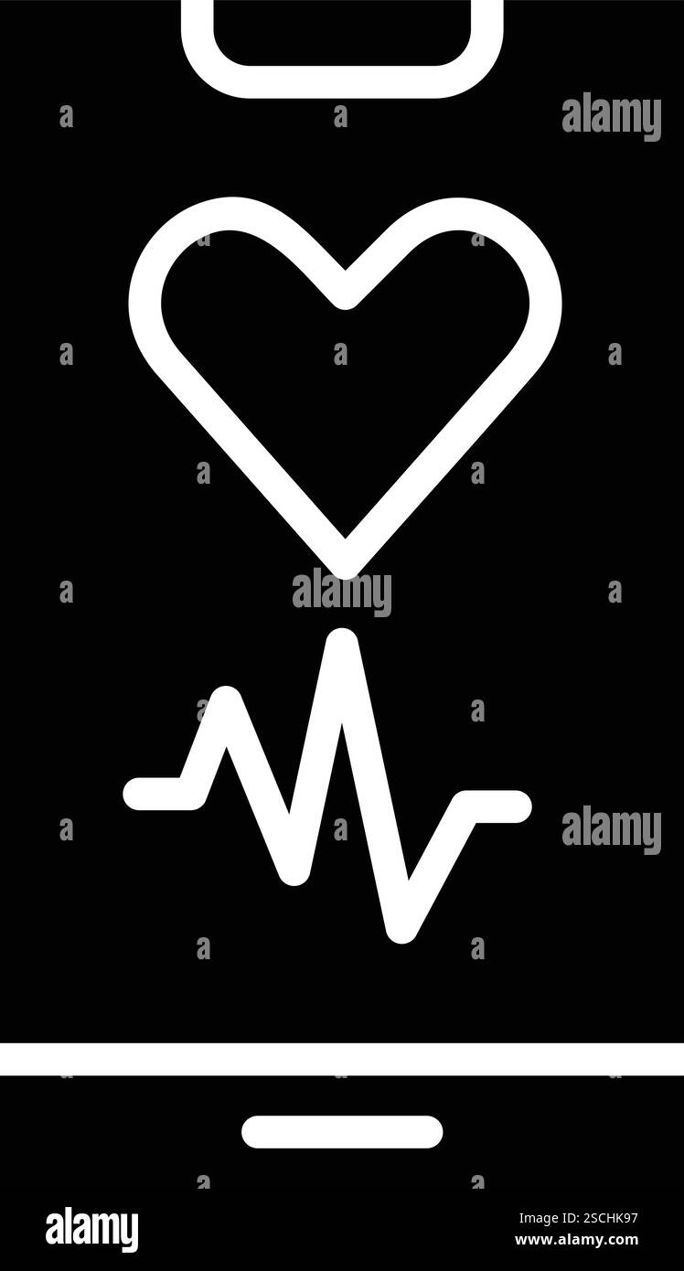 Vector illustration heart rate hi-res stock photography and images - Alamy