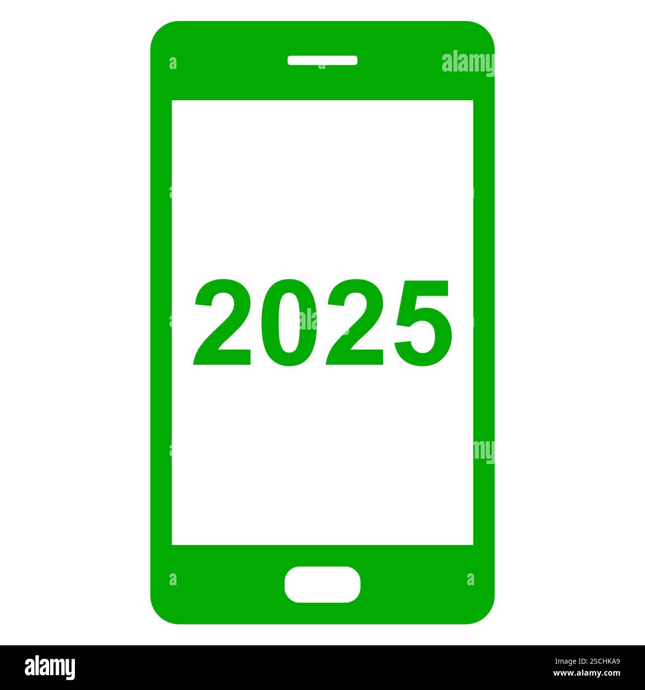 Year 2025 and smartphone Stock Photo - Alamy