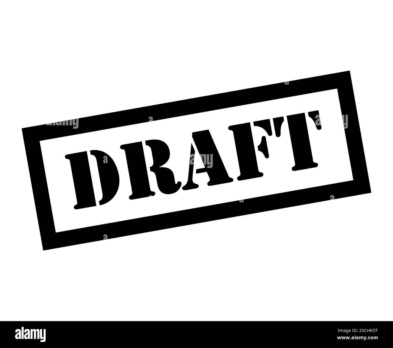 Draft stamp symbol, label sticker sign button, text banner vector ...