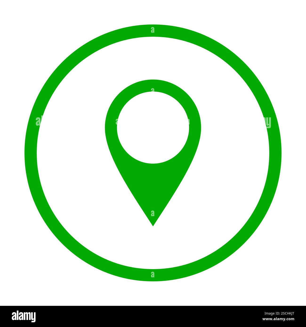 Location pin and circle Stock Photo - Alamy