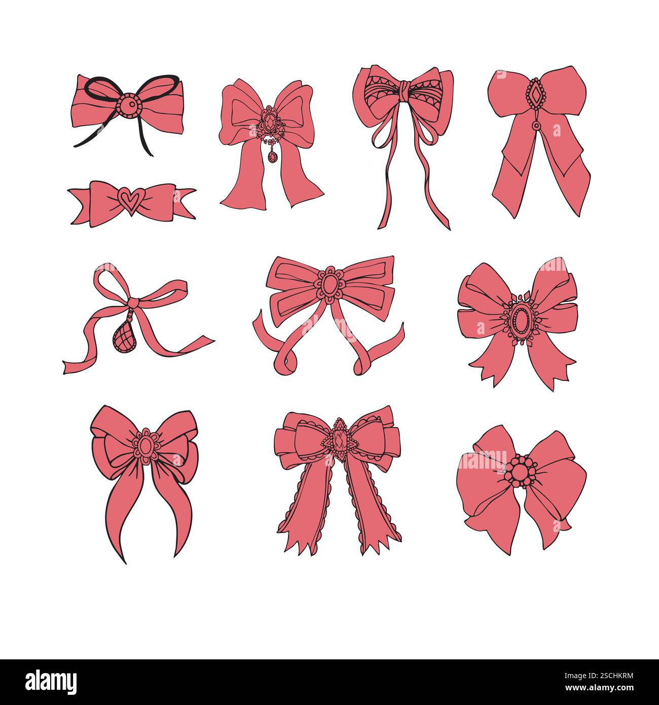 Wavy line drawn pink Cut Out Stock Images & Pictures - Alamy