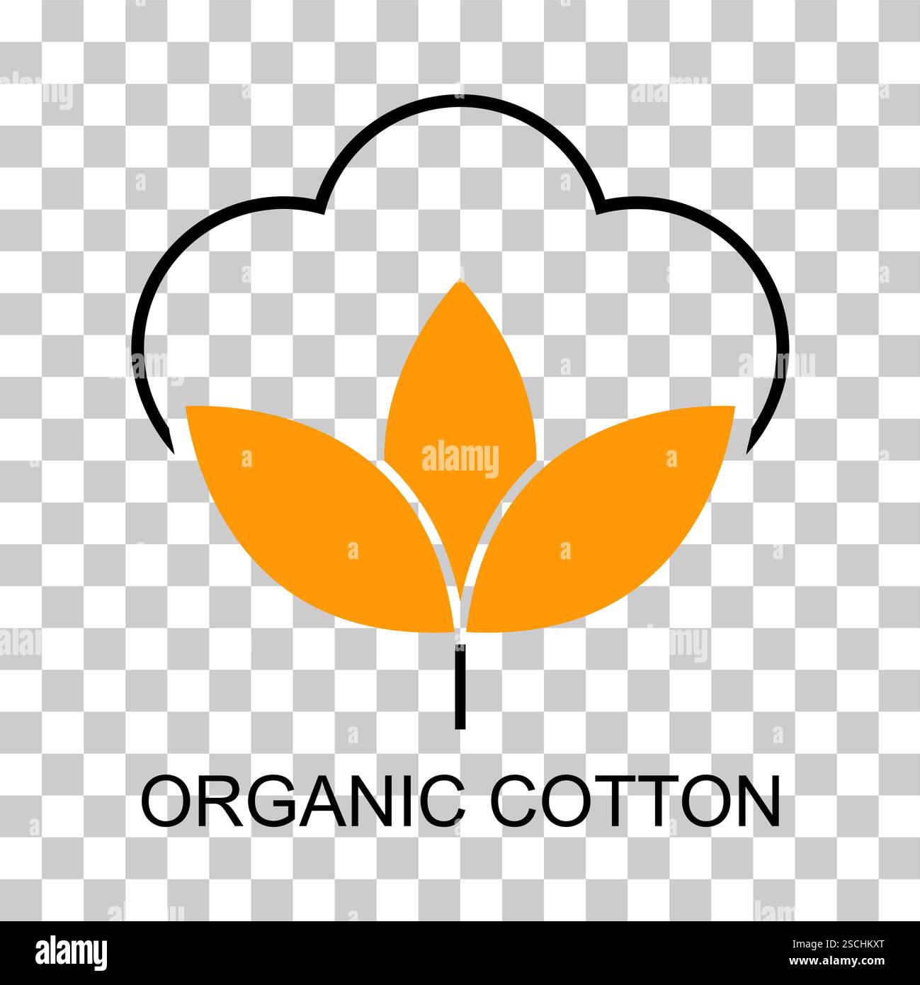 Cotton organic icon, clothing symbol natural symbol, web graphic vector ...