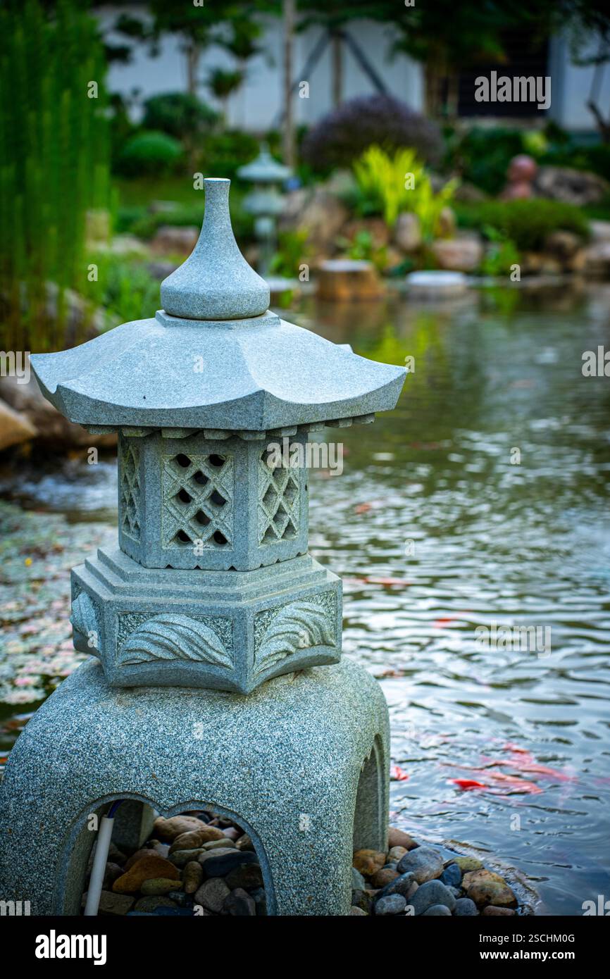 Japanese stone lamp in hi-res stock photography and images - Alamy