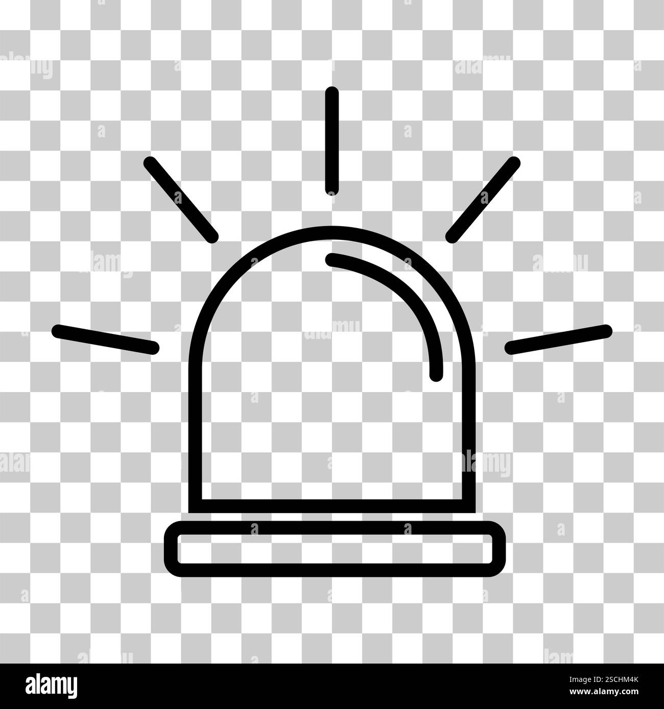 Siren fire alarm sign, signal danger light symbol, ambulance police ...