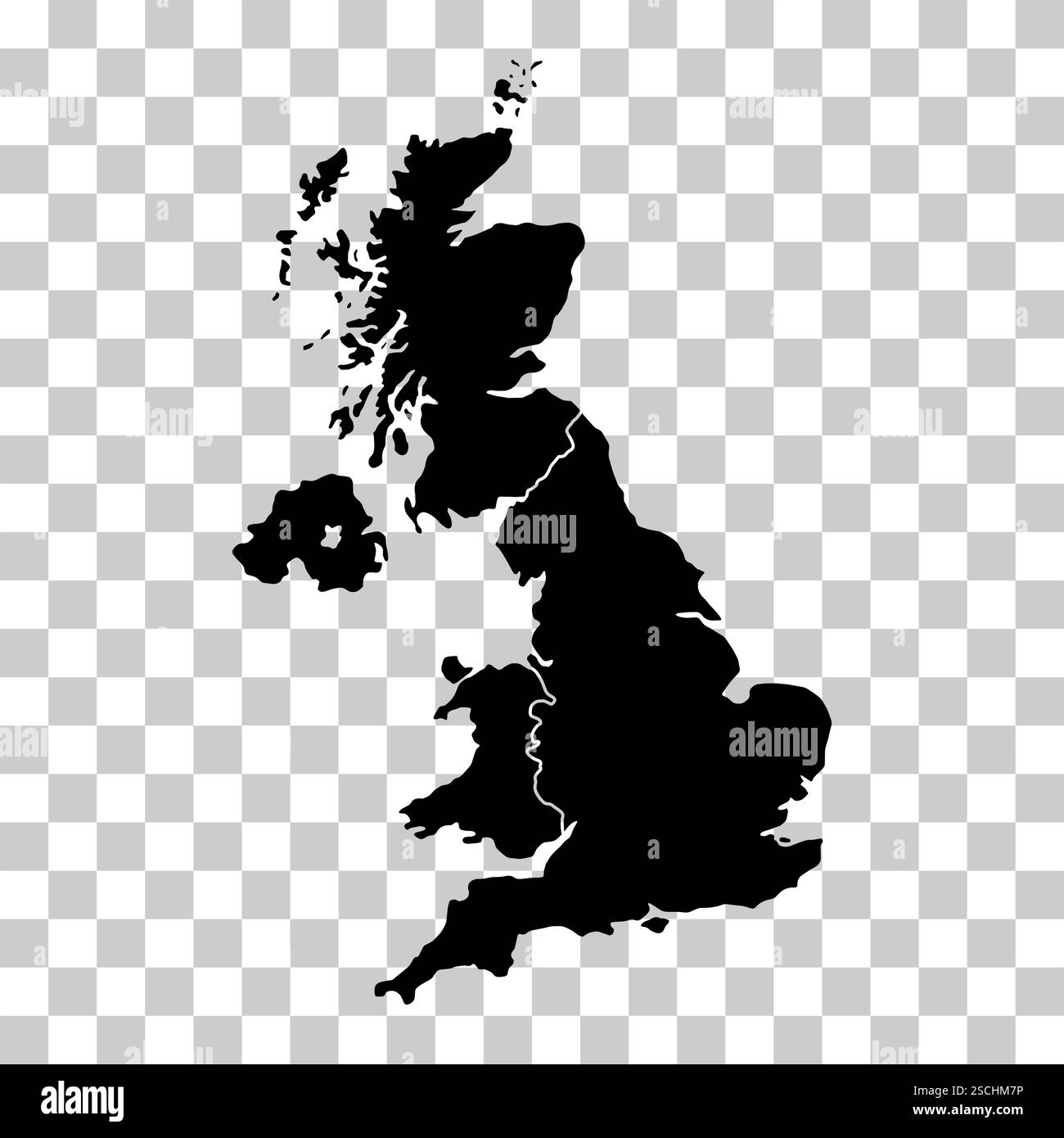 The United Kingdom of Great Britain and Northern Ireland map, detailed ...