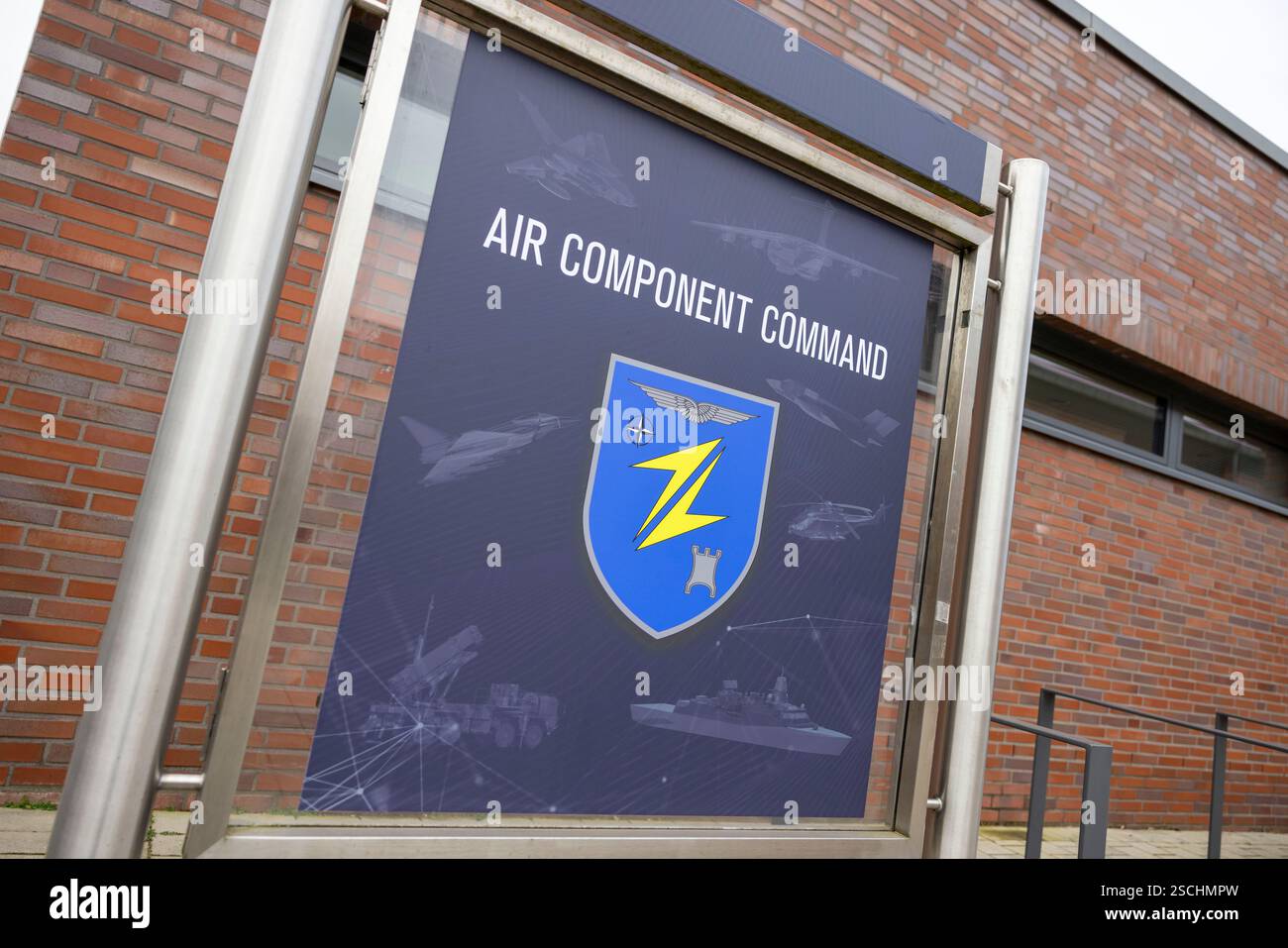 07 February 2025, North Rhine-Westphalia, Kalkar: A sign with the Air ...