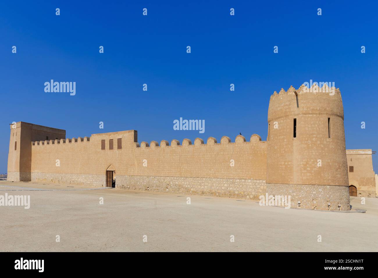 The 18th-century Riffa Fort in Riffa, Bahrain on a beautiful sunny ...