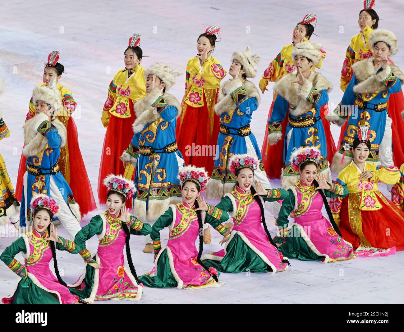 HARBIN, Feb. 7, 2025 -- Artists perform prior to the opening ceremony ...