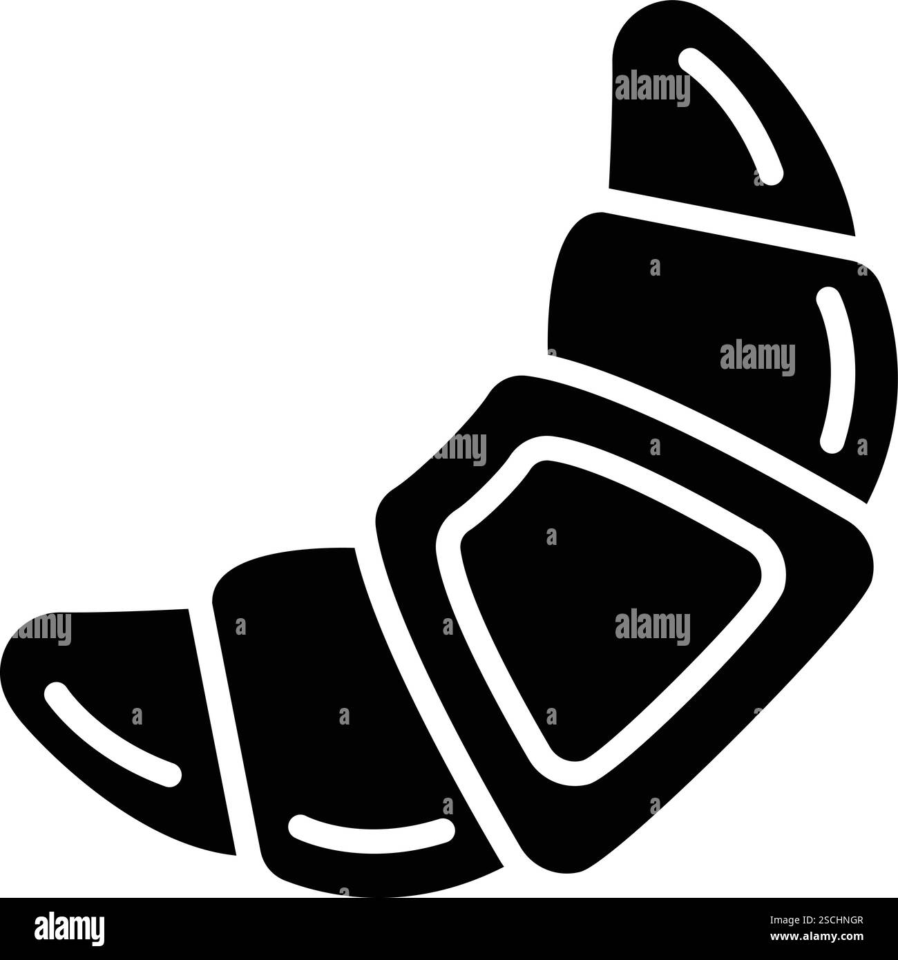 Croissant Vector Icon Design Illustration Stock Vector Image & Art - Alamy