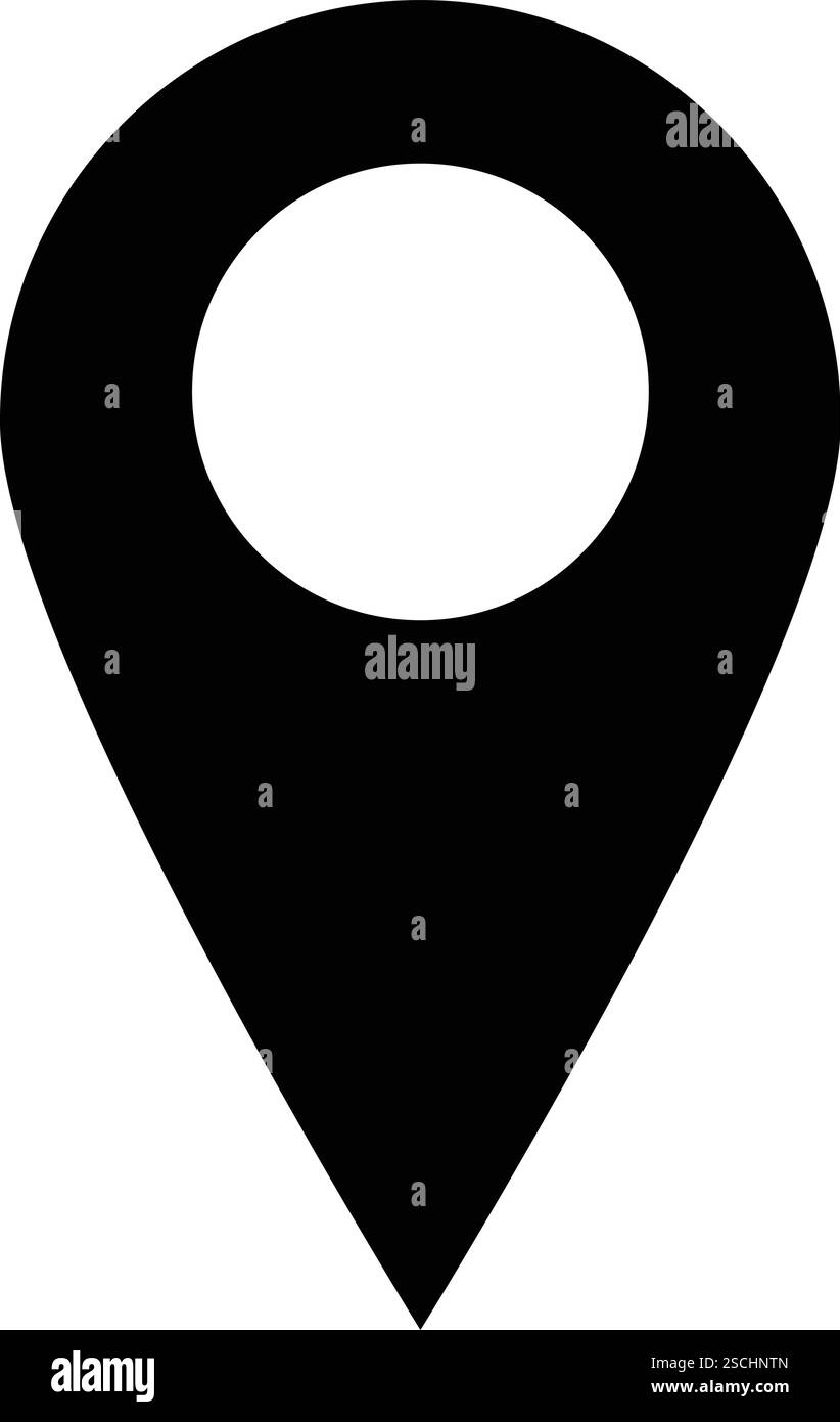 Location marker icons set Black and White Stock Photos & Images - Alamy