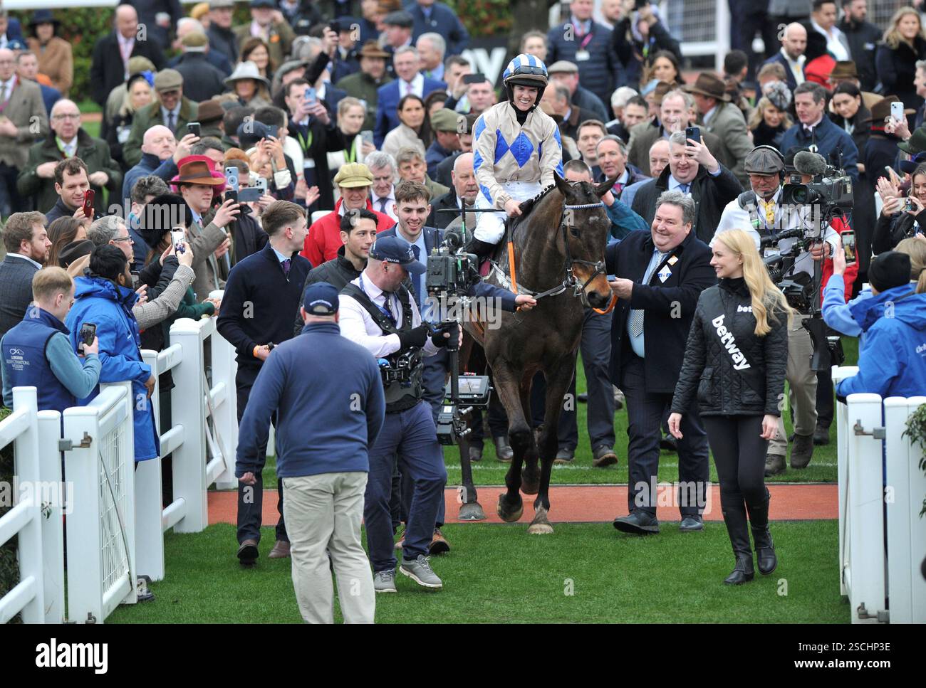 Race four The Betway Queen Mother Champion Chase. Race winner Captain ...