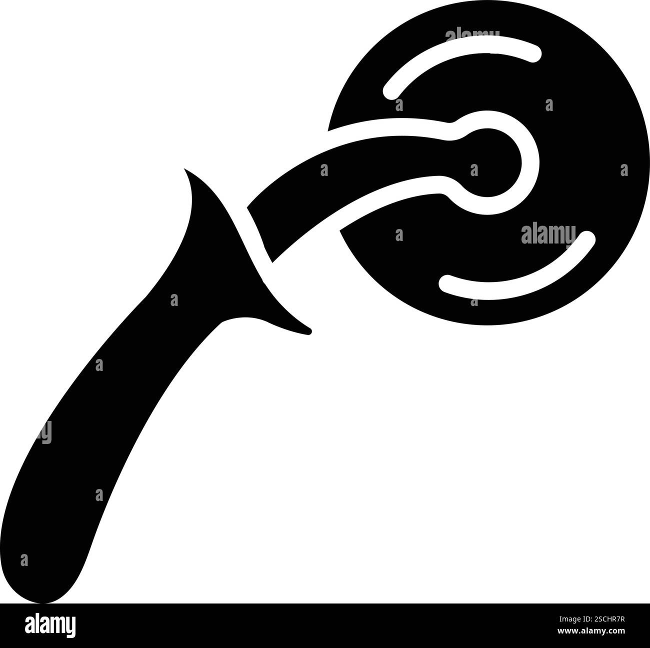 Pizza cutter Vector Icon Design Illustration Stock Vector Image & Art ...