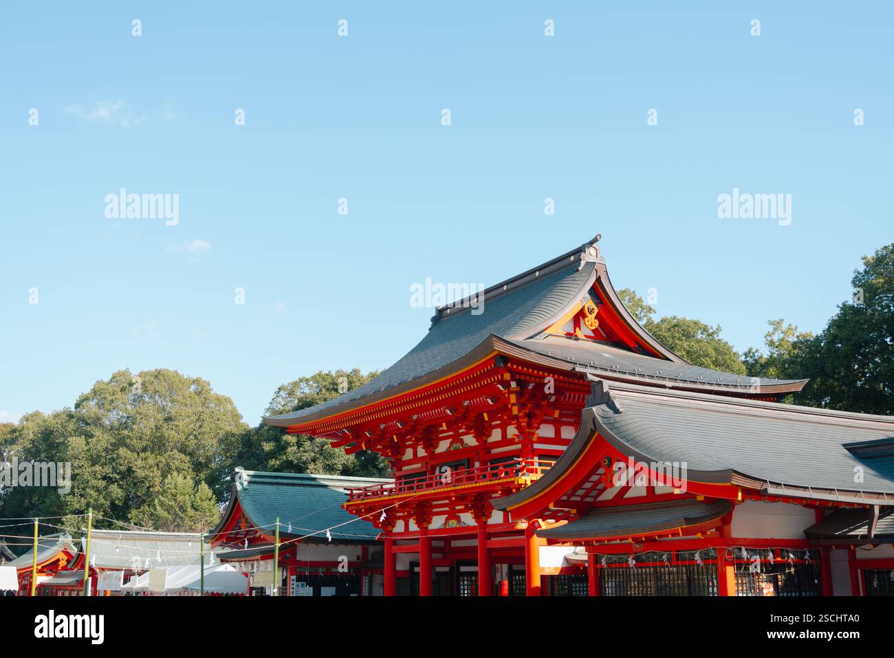 Otsu, Shiga, Japan - December 31, 2024 : Omi Jingu Shrine Stock Photo ...