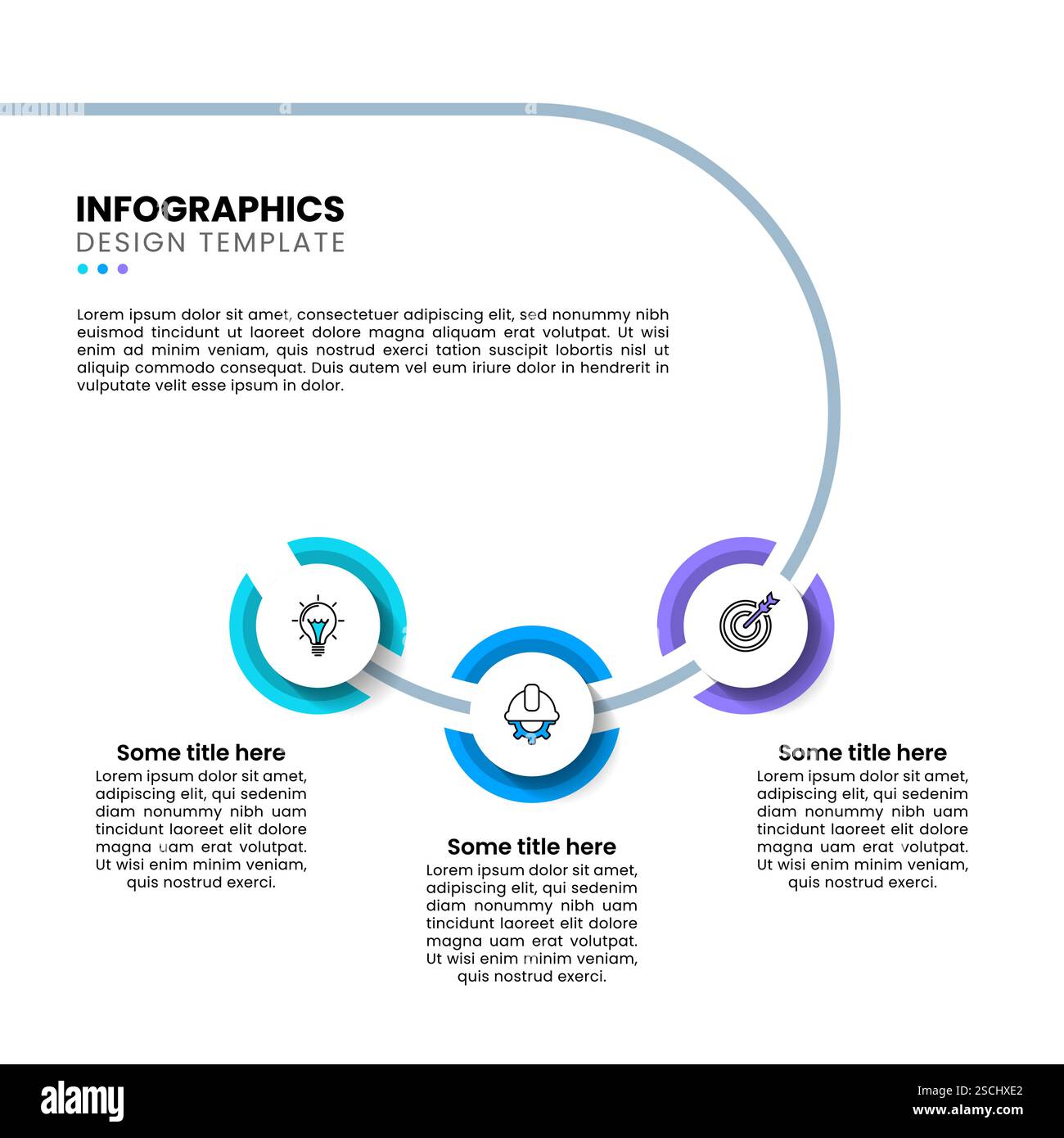 Infographic template with icons and 3 options or steps. Line . Can be ...