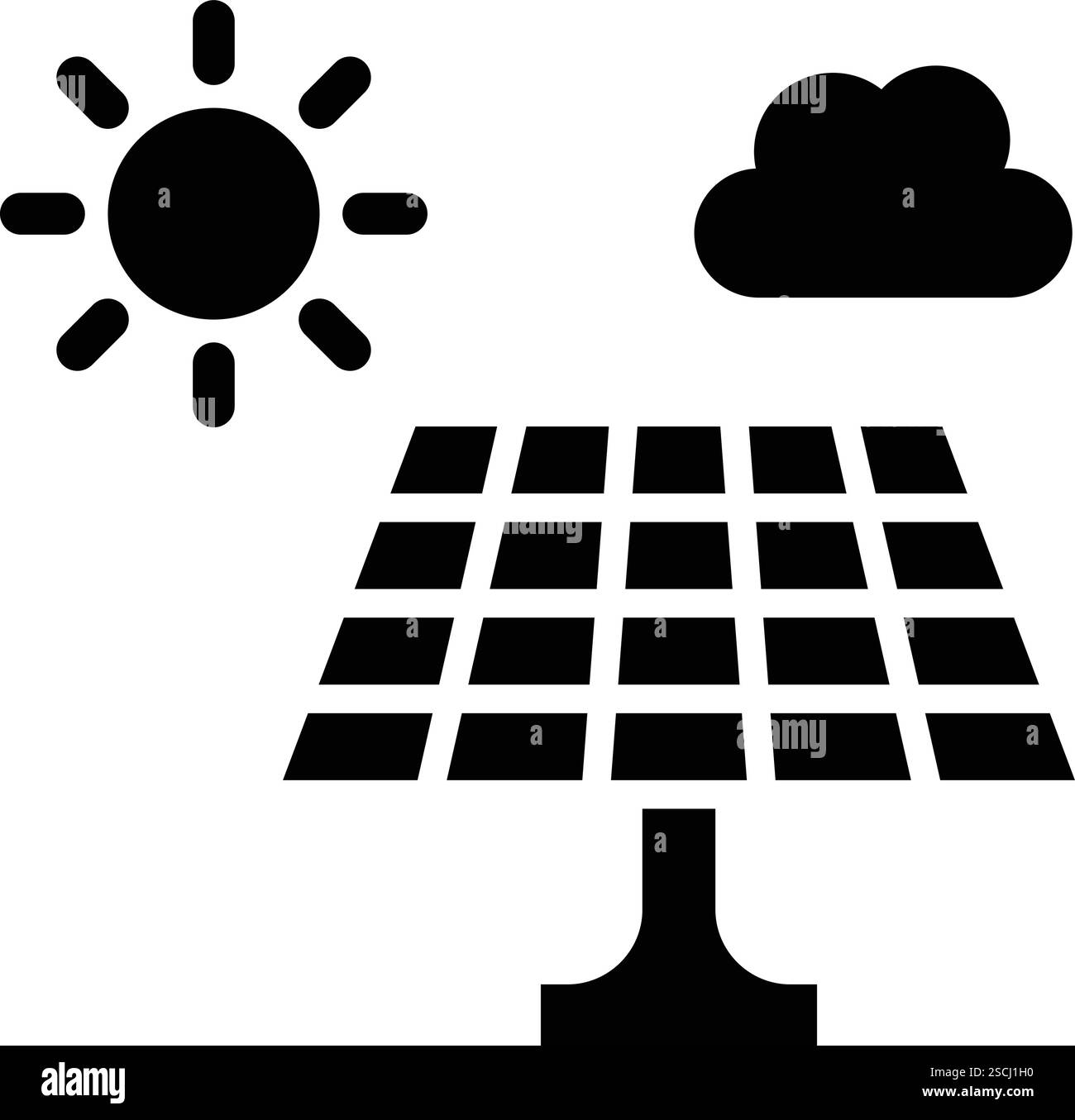 Solar panel Vector Icon Design Illustration Stock Vector Image & Art ...