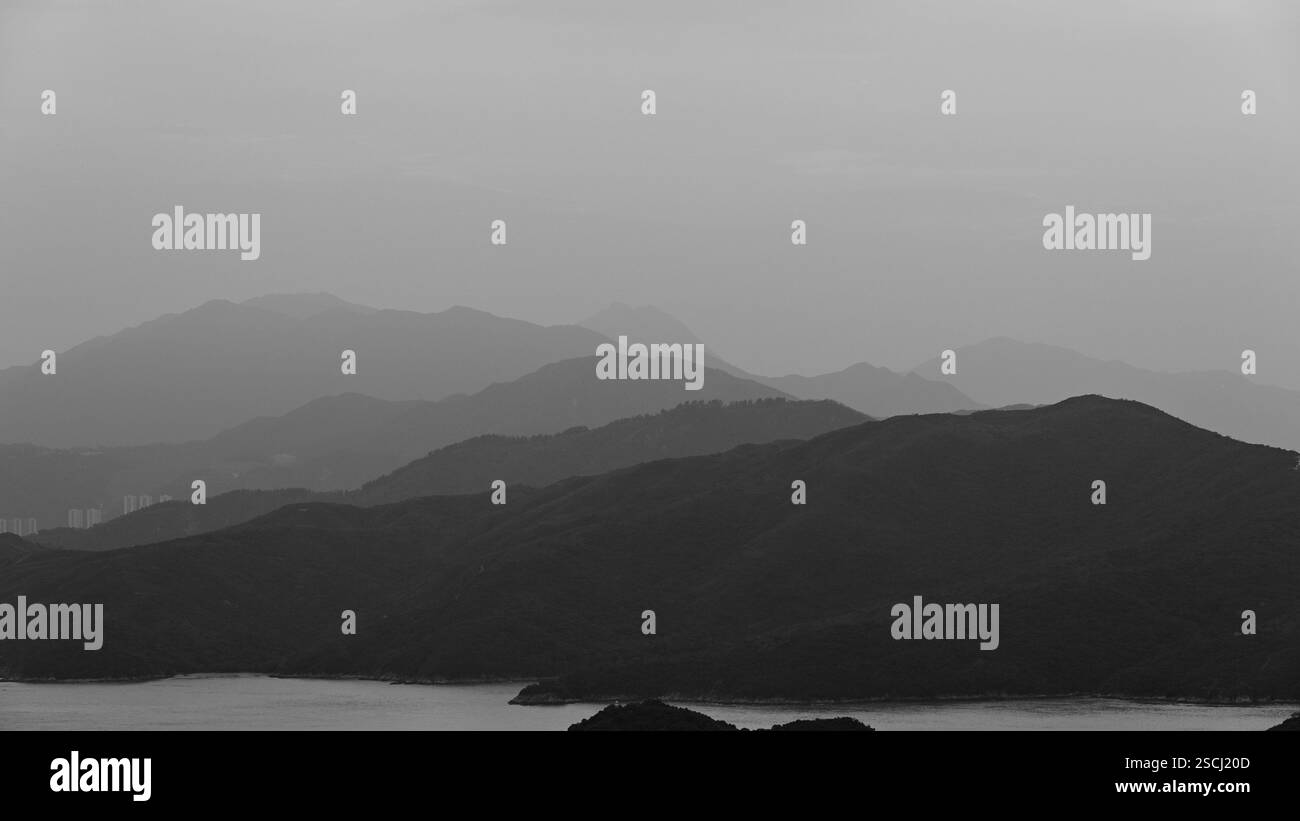 Nature gradient gray mountain Stock Photo - Alamy