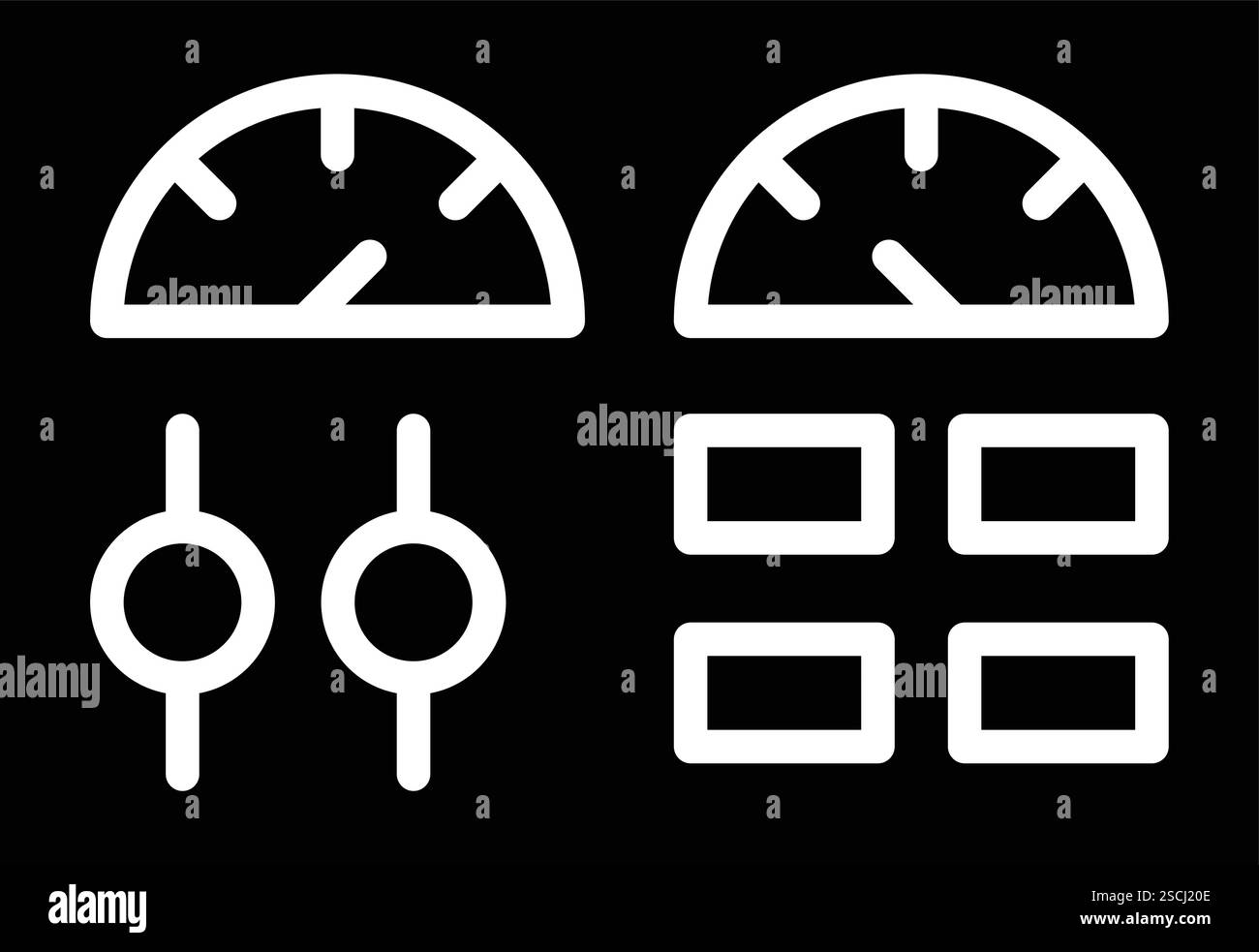 Control panel Vector Icon Design Illustration Stock Vector Image & Art ...