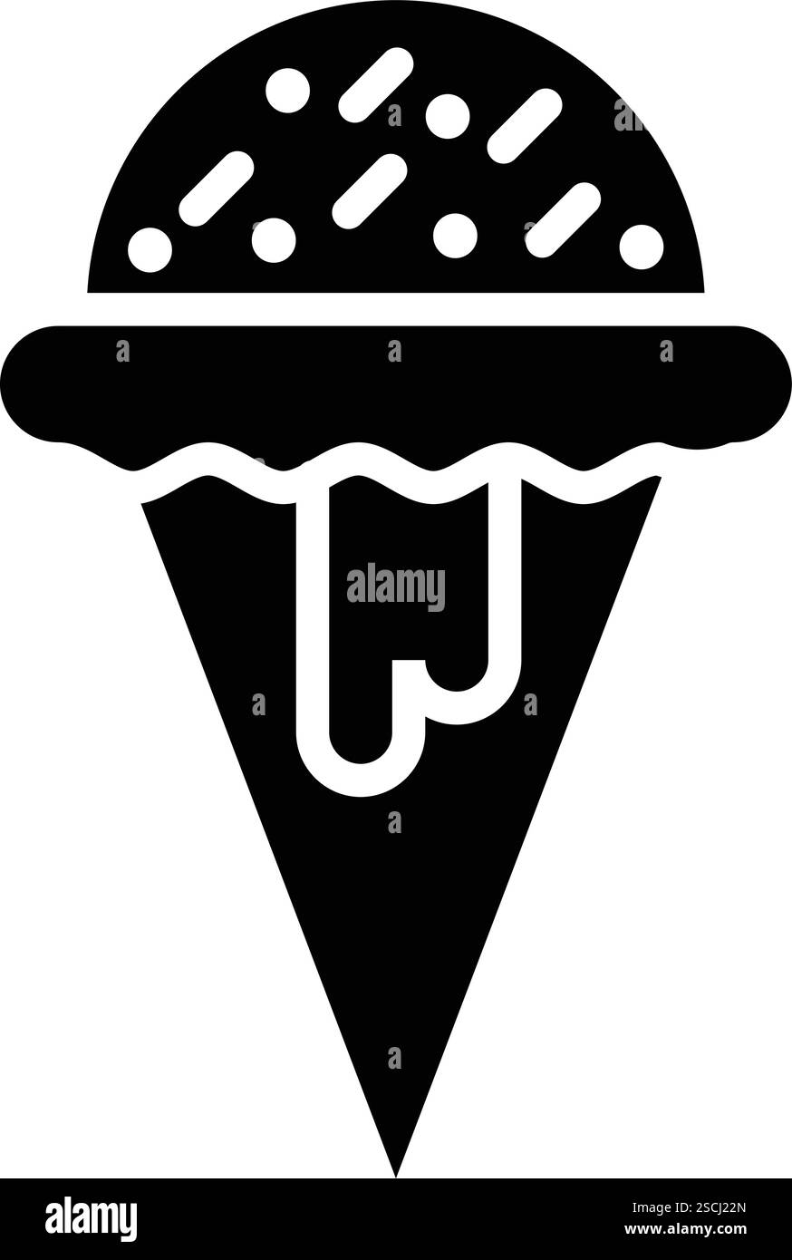 Creative ice cream vector vectors Black and White Stock Photos & Images ...