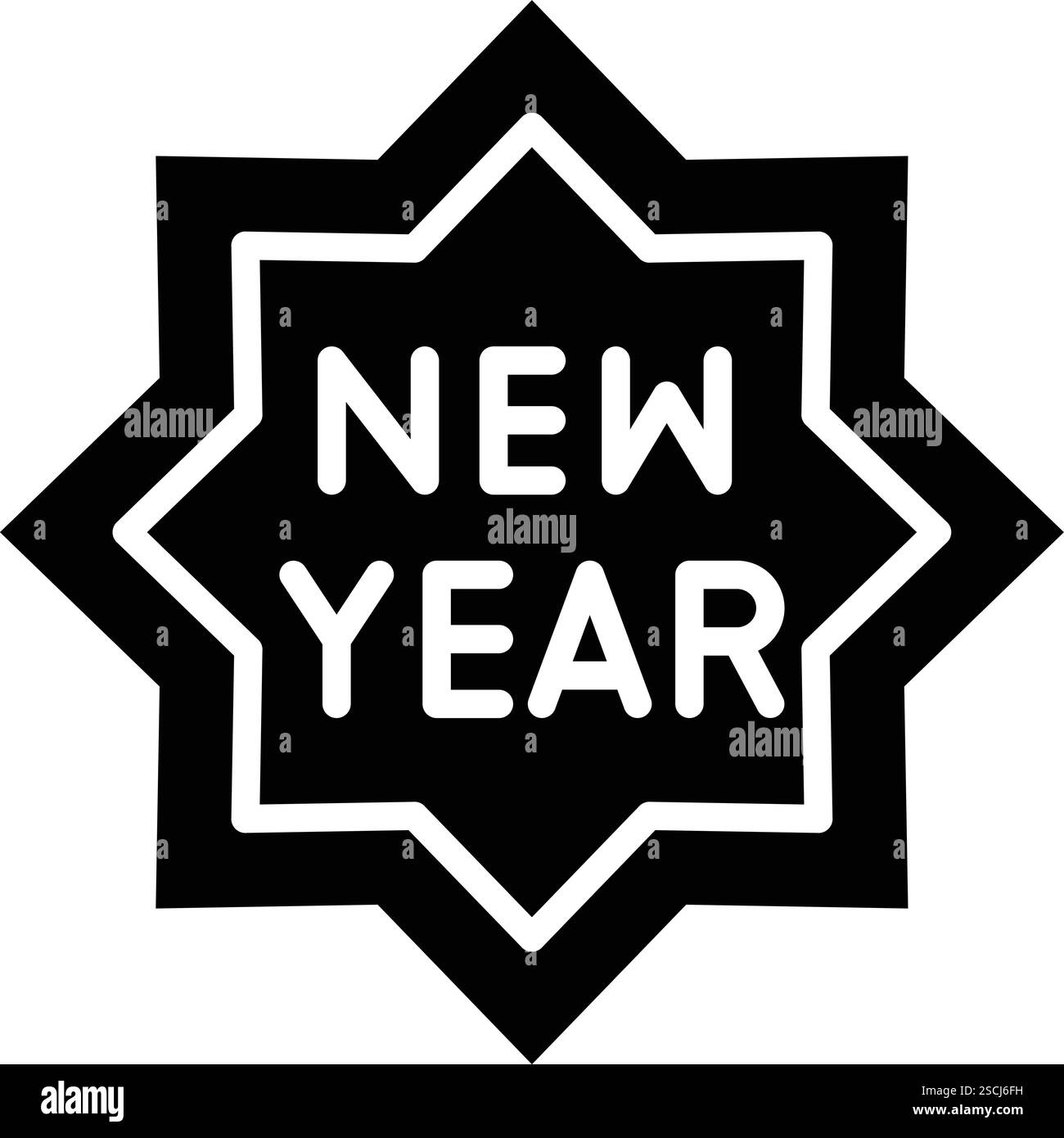 New Year Vector Icon Design Illustration Stock Vector Image & Art - Alamy