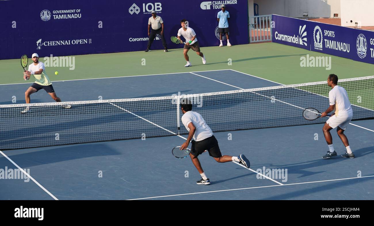 Chennai, India. 07th Feb, 2025. Chennai Open 2025: Doubles : Ray HO ...