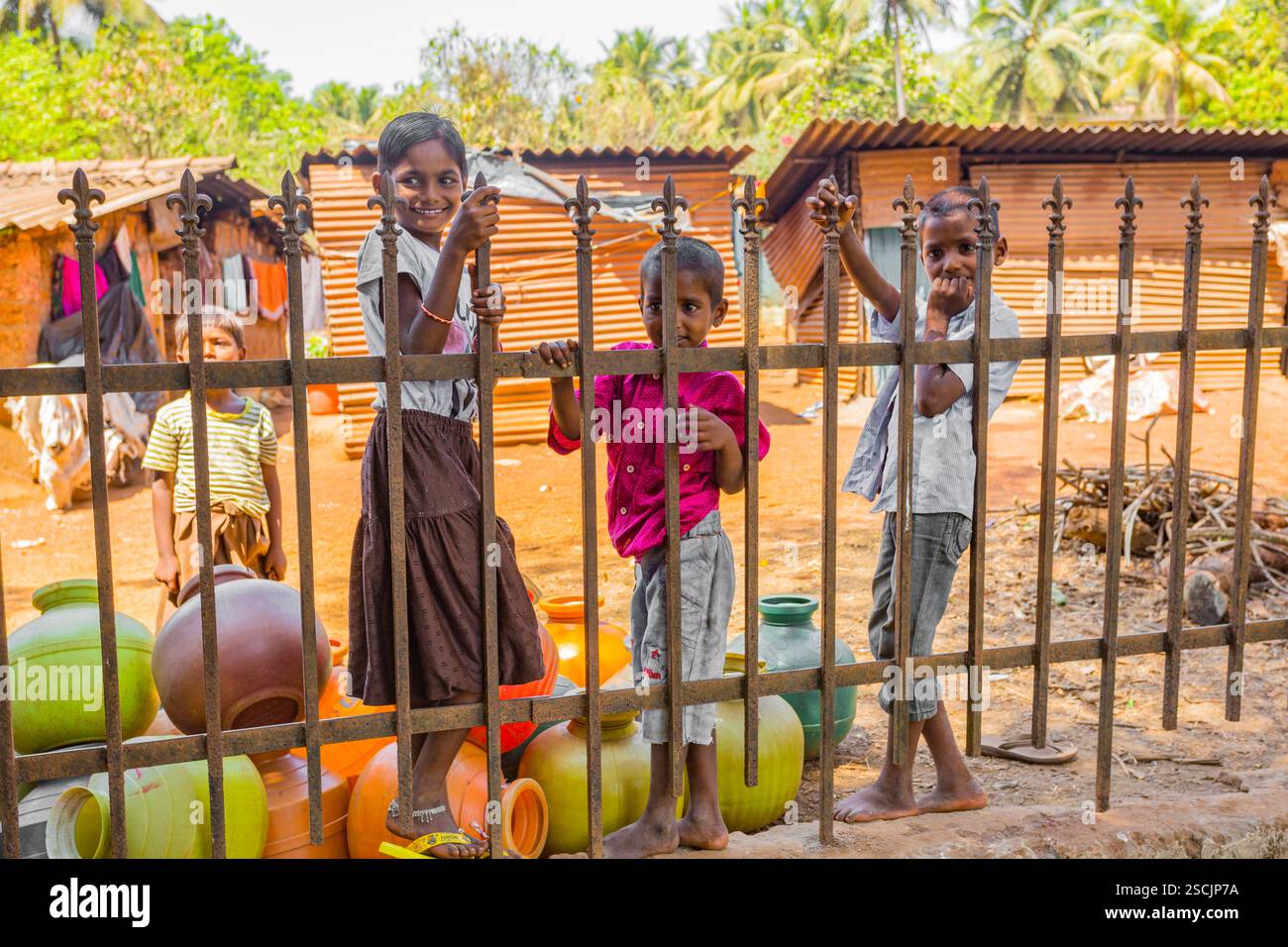 Goa, INDIA - MARCH, 2017: Children closeup, Rural people's daily ...