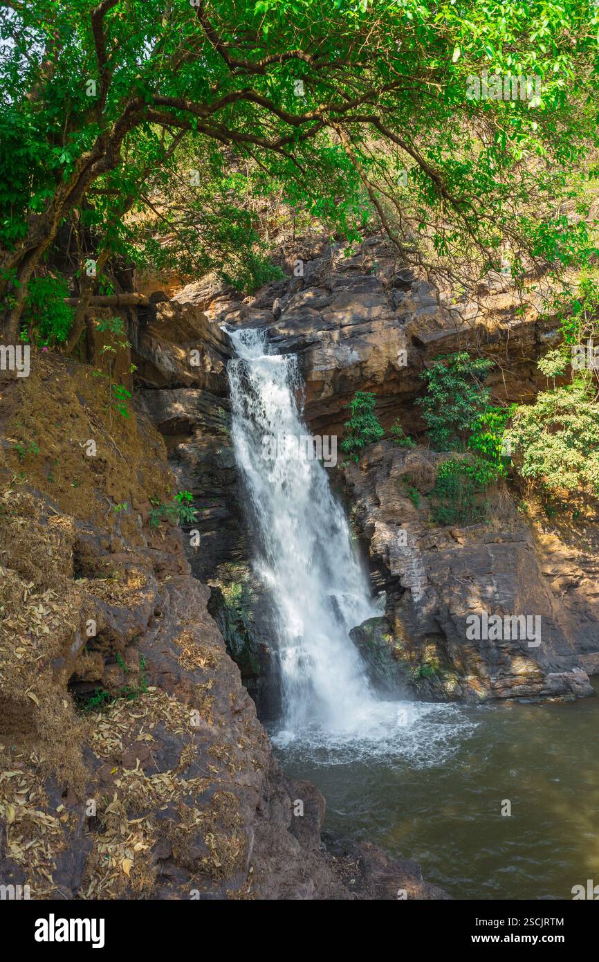 The Arvalem waterfall in March. Goa. India Stock Photo - Alamy