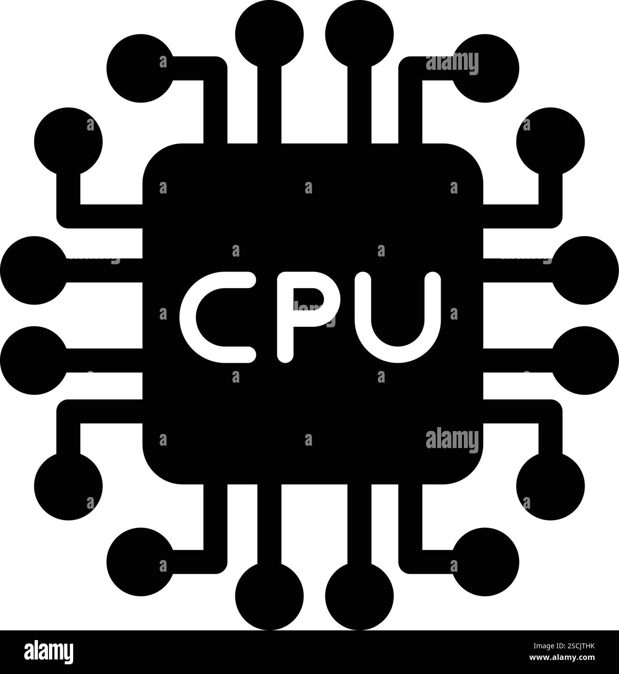 Cpu Vector Icon Design Illustration Stock Vector Image And Art Alamy