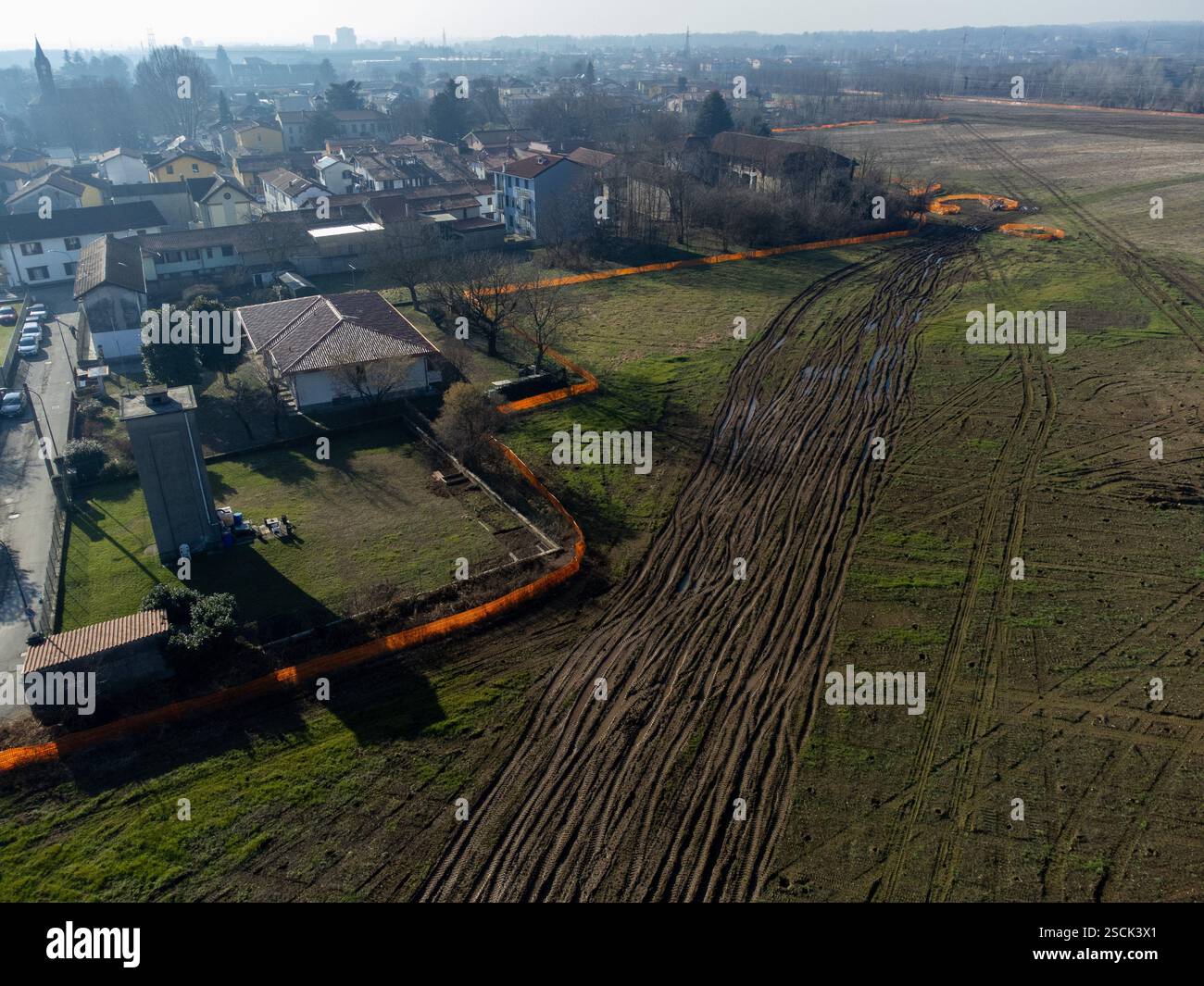 Construction sites for the Pedemontana Lombardia motorway begin. Arcore ...