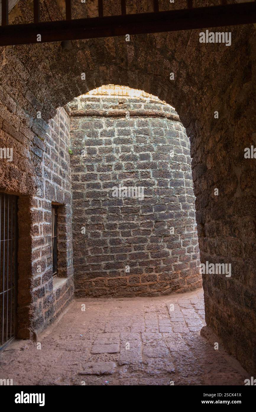 CANDOLIM, GOA, INDIA - 4 MARCH 2017: Ancient Fort Aguada and lighthouse ...