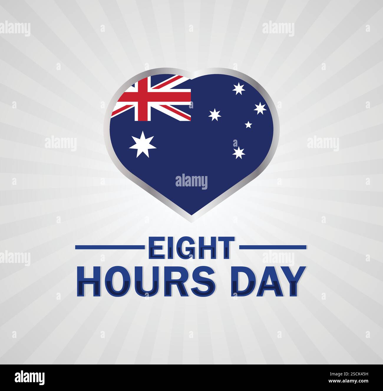 Eight Hours Day Vector illustration. Australian National Holidays ...