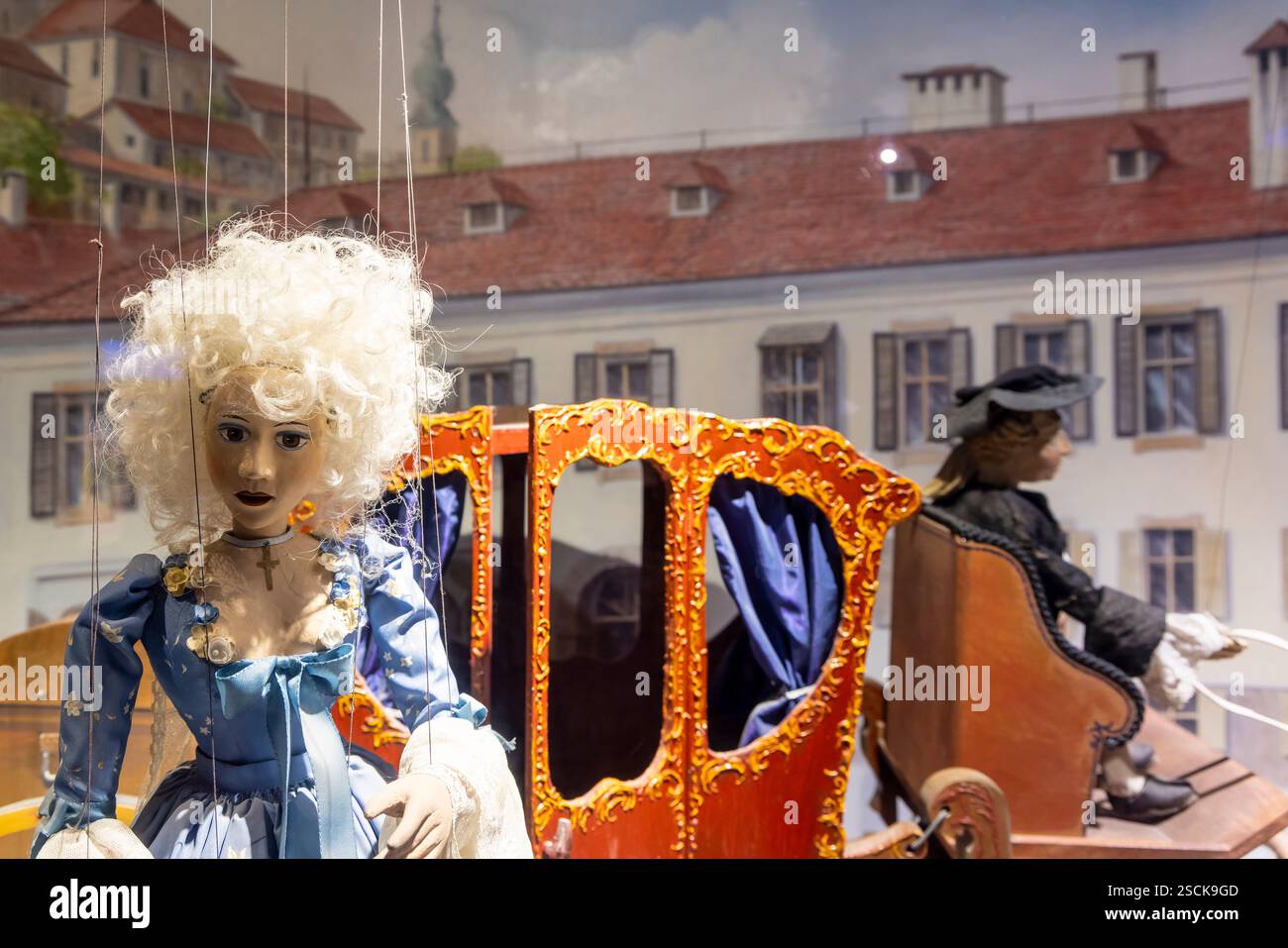 Salzburg, Austria- - August 25, 2024: Historical Puppets in Marionette ...