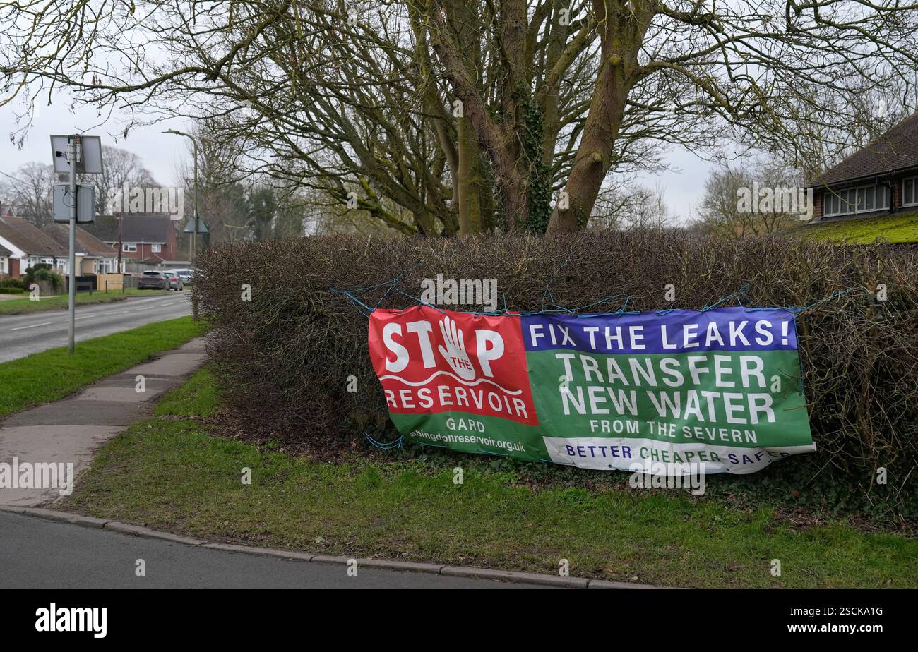 A 'Stop the Reservoir' banner in the village of Steventon in ...