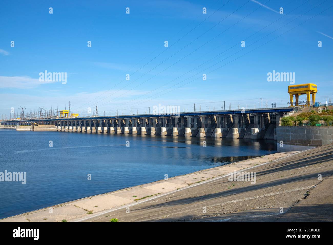 Volgograd. The Volga hydroelectric dam. Russia Stock Photo - Alamy