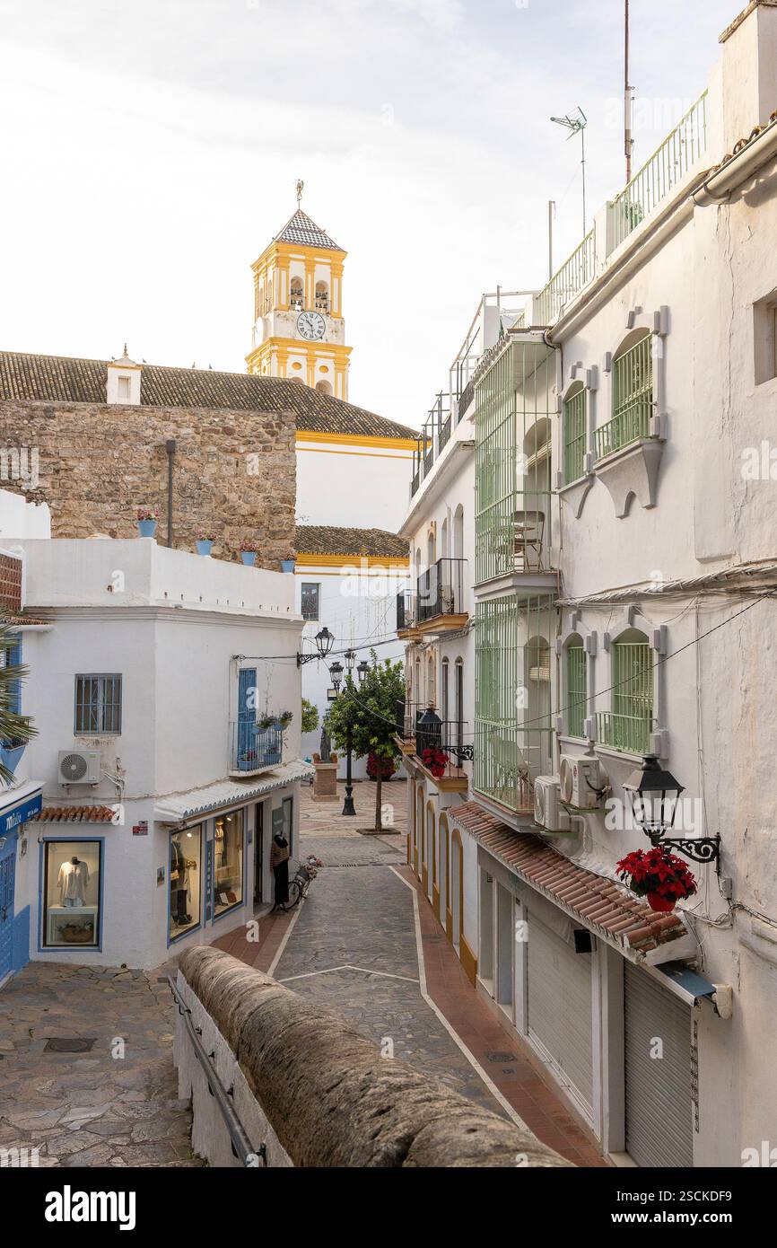 Old town historic city center of Spanish Costa del Sol tourist ...