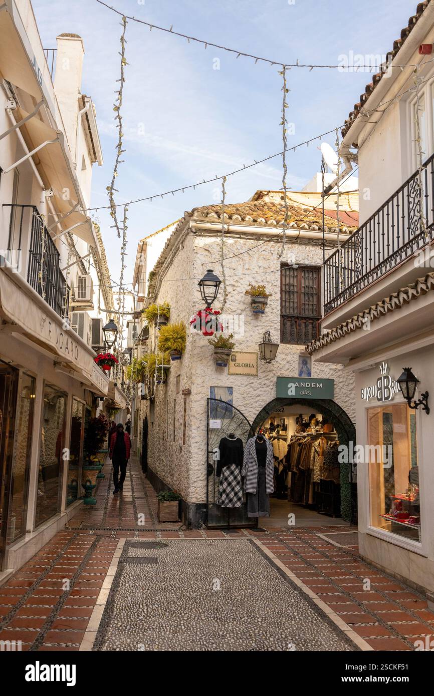 Old town historic city center of Spanish Costa del Sol tourist ...