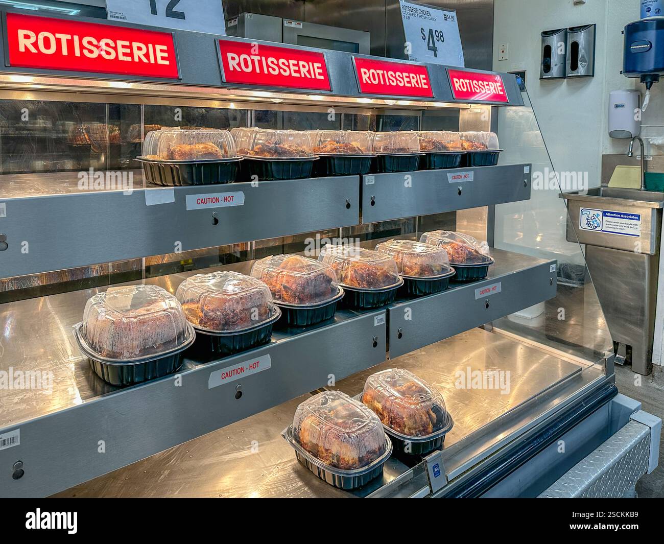 Rotisserie Chickens at a Sam's Club. Merrillville, IN USA February 6 ...