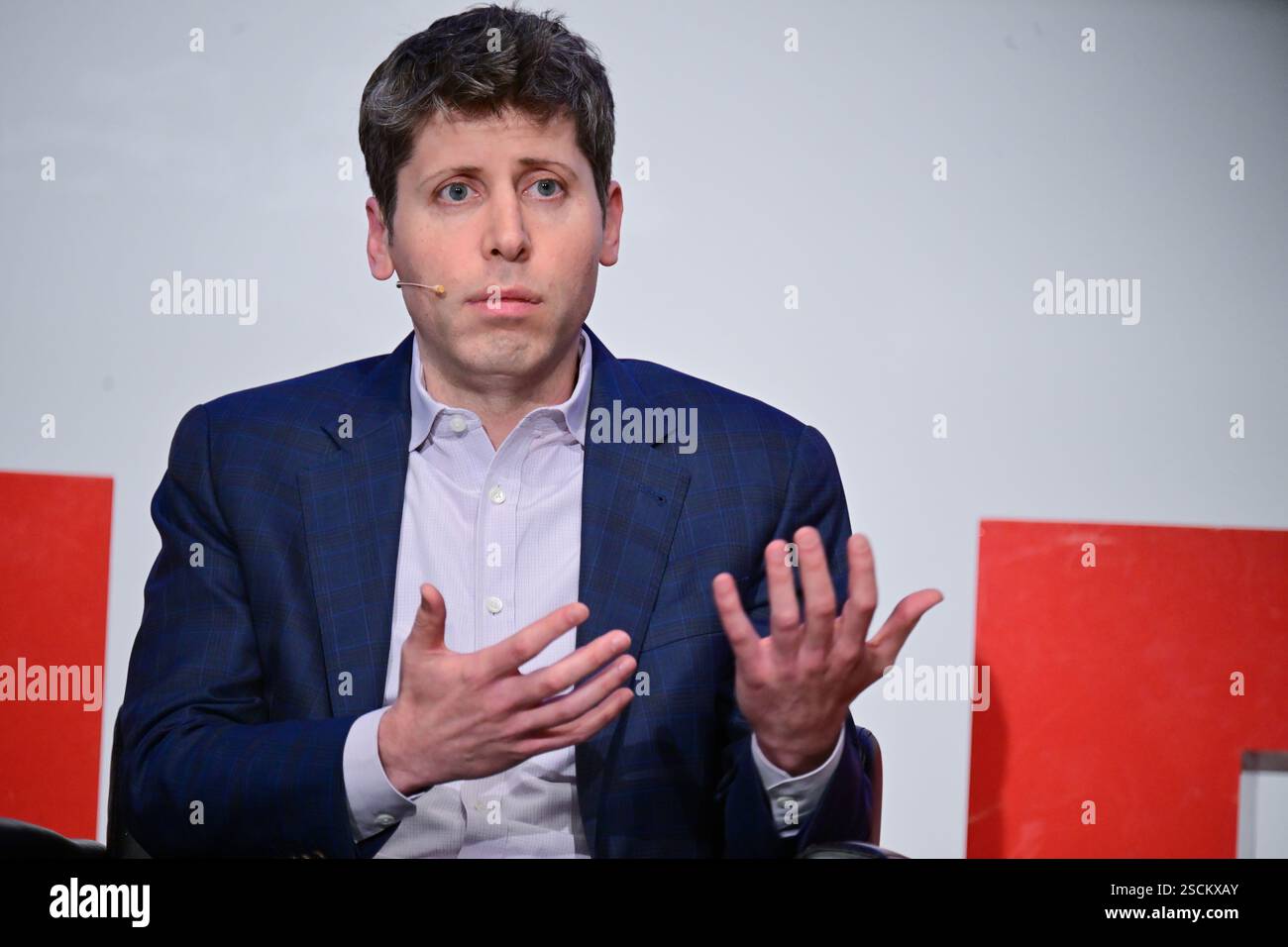 07 February 2025, Berlin: Sam Altman, co-founder and CEO of OpenAI ...