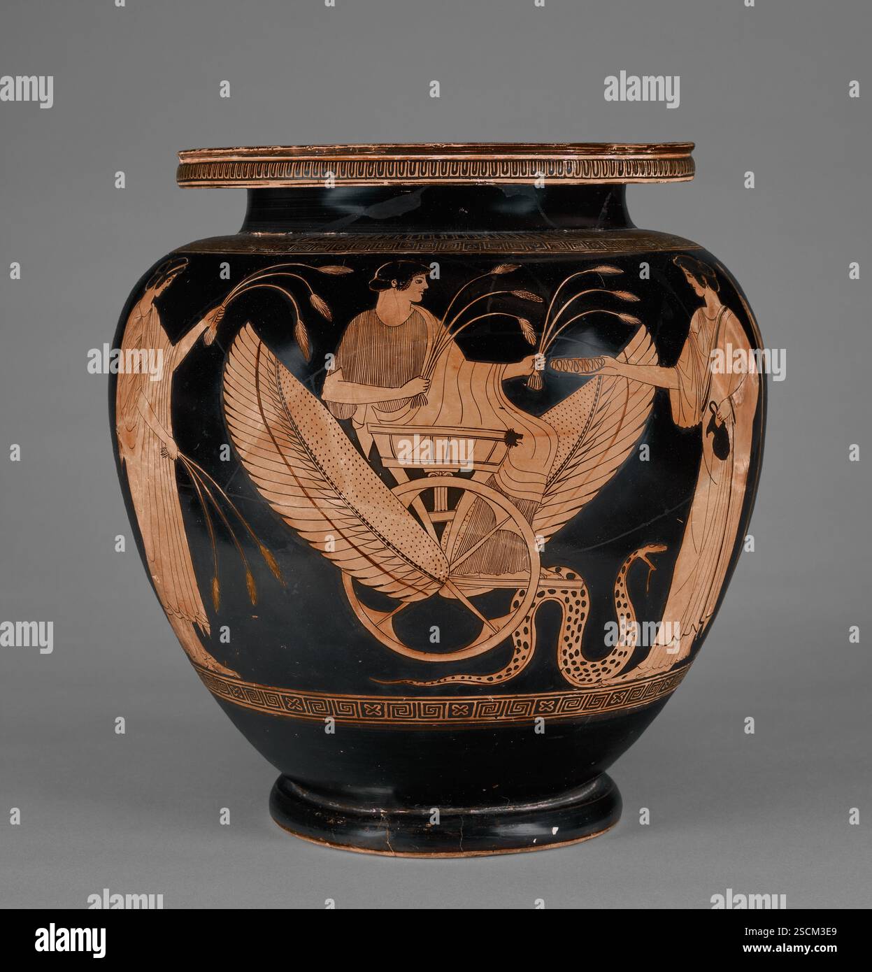 Attic Red-Figure Footed Dinos, about 470 BC. Mixing Vessel with ...