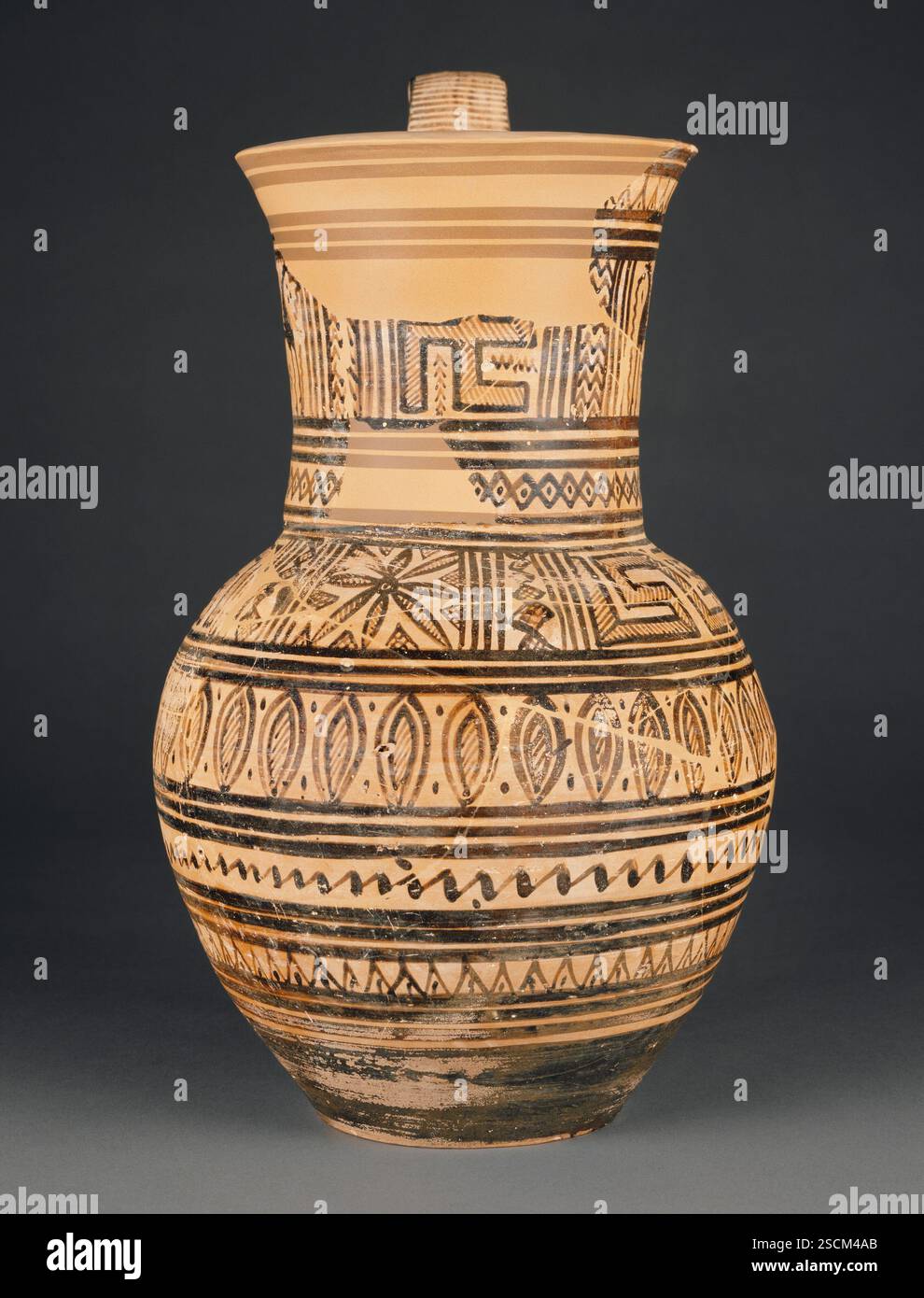 Attic Geometric Oinochoe, 750-700 BC. Pitcher with Animals. Additional ...