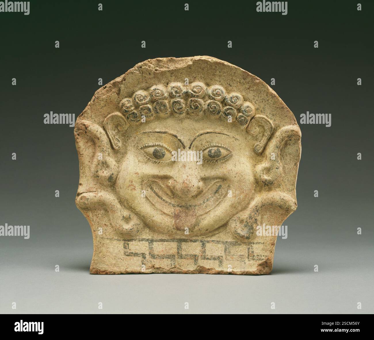 Gorgon Head Antefix, about 500 BC. Additional Info: The roof tiles ...