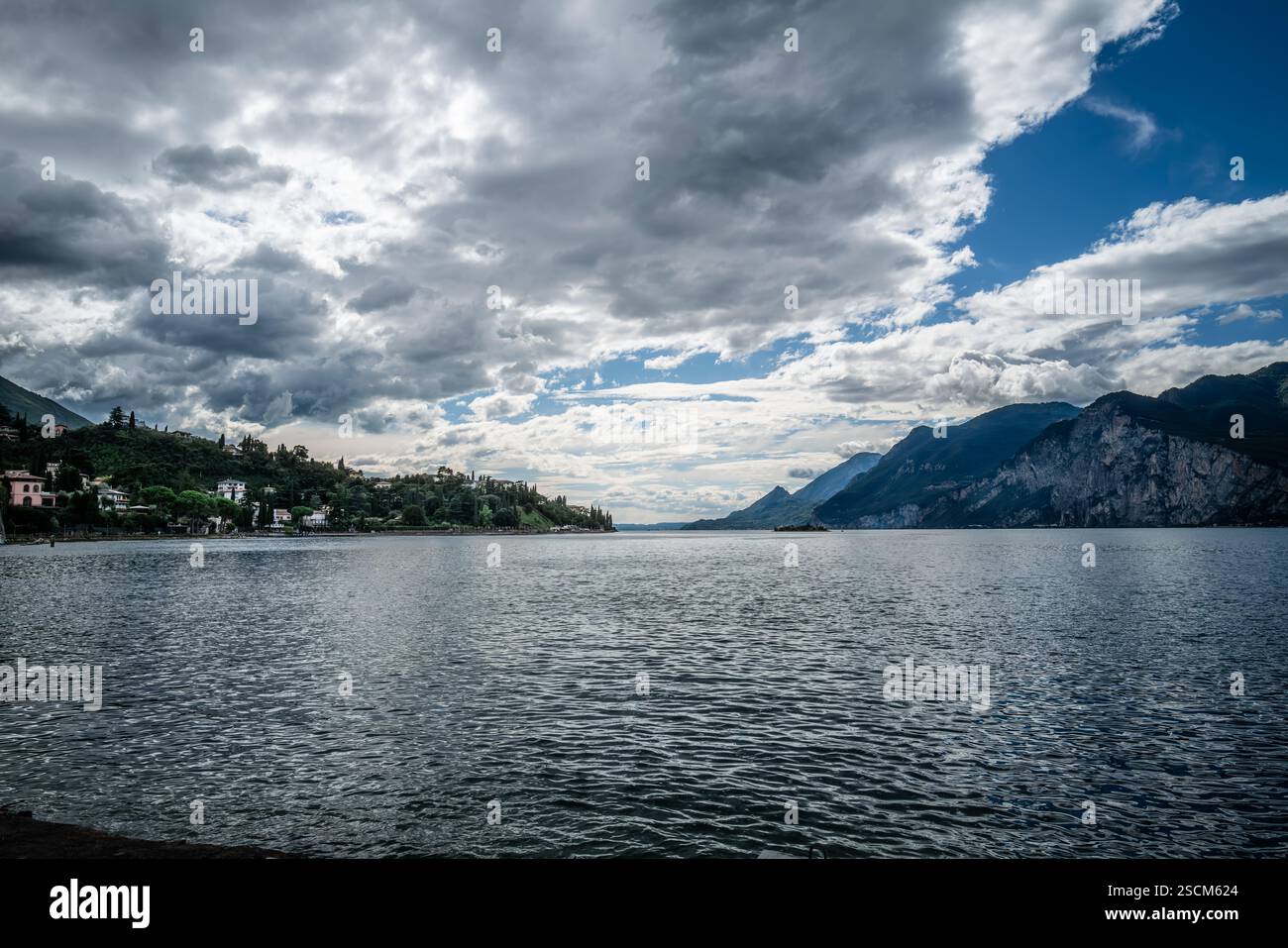 View of Lake Garda from Lemon in Italy Stock Photo - Alamy