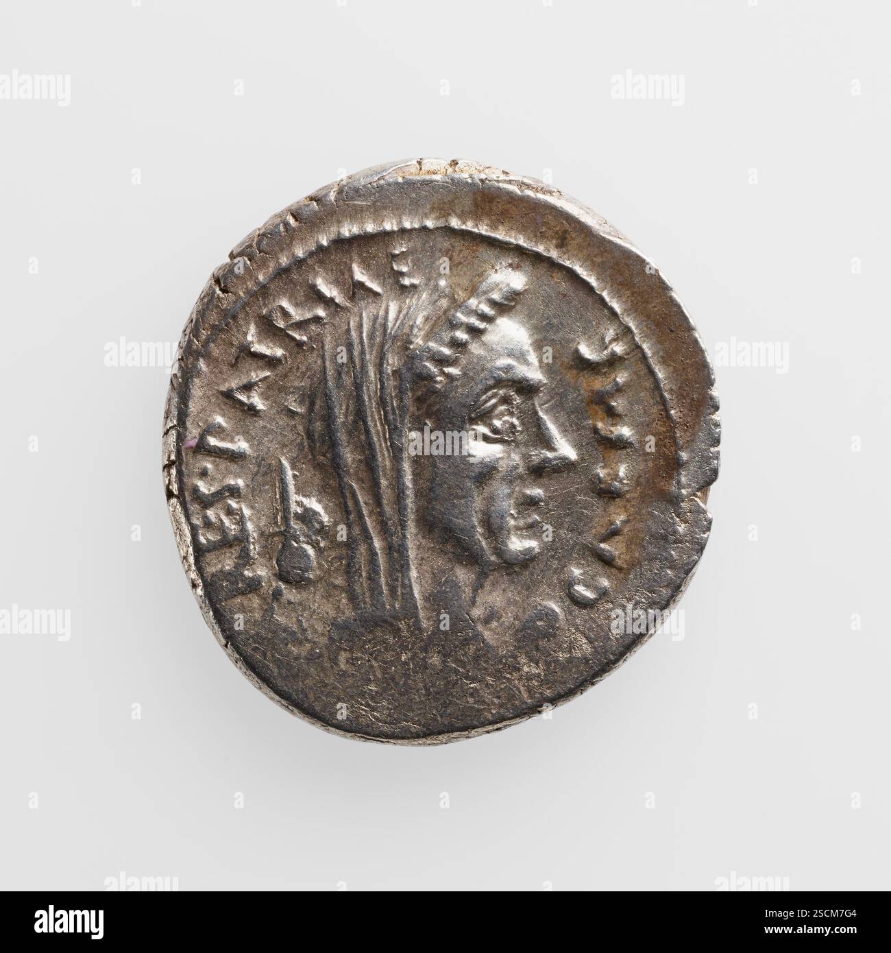 Denarius, 1st century B.C. Additional Info: Obverse: Wreathed head of ...