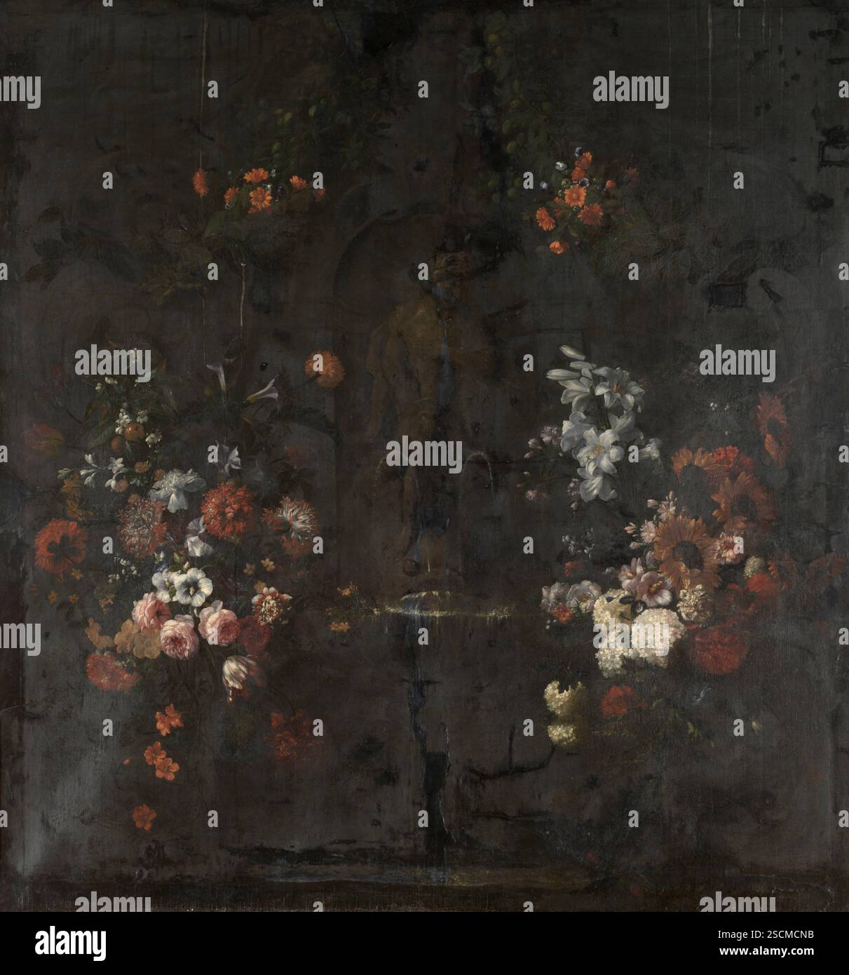 Statue of Apollo with Flowers Stock Photo - Alamy